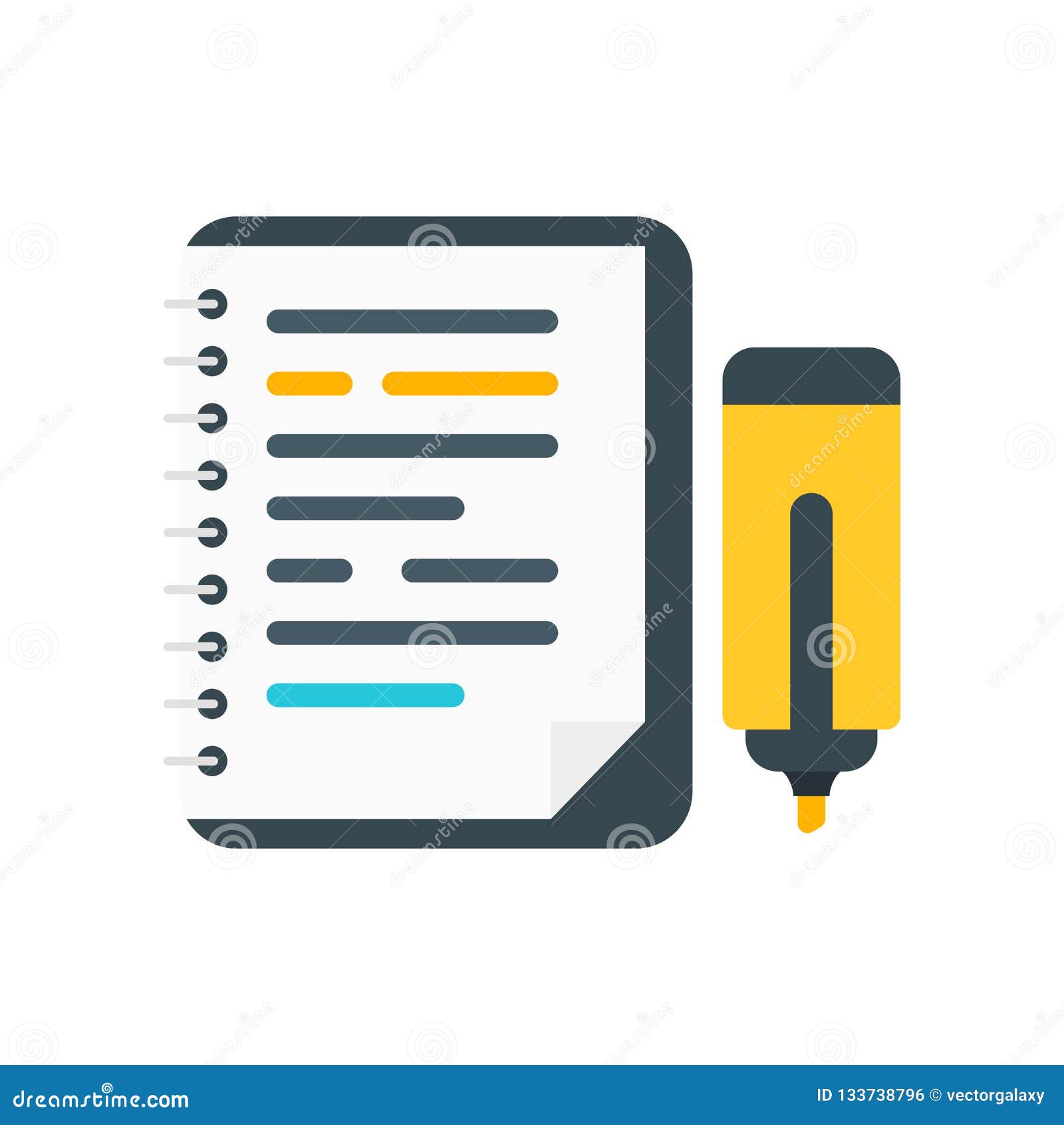 Notes Icon Vector Sign and Symbol Isolated on White Background Stock ...