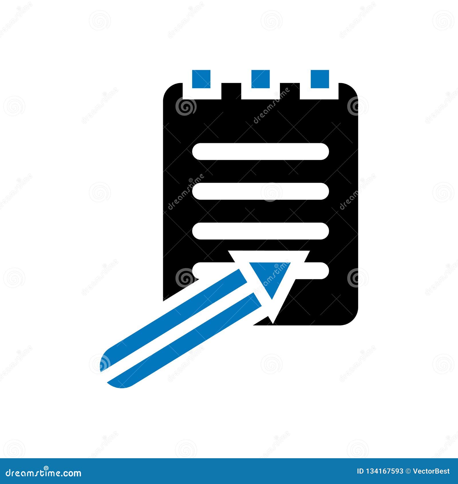 Notes Icon Vector Sign and Symbol Isolated on White Background, Notes ...