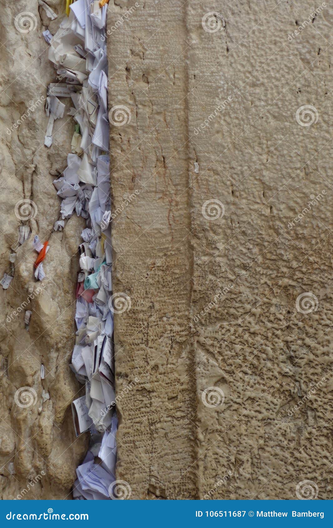 Notes Inserted into the Wailing Wall in Jerusalem Stock Image - Image ...
