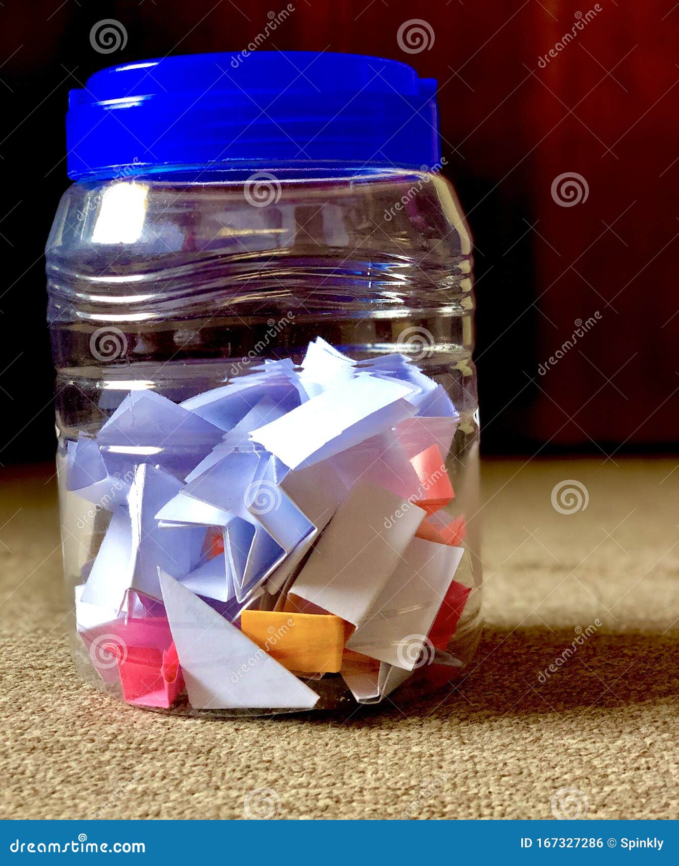 Notes in a jar stock photo. Image of plastic, thank - 167327286