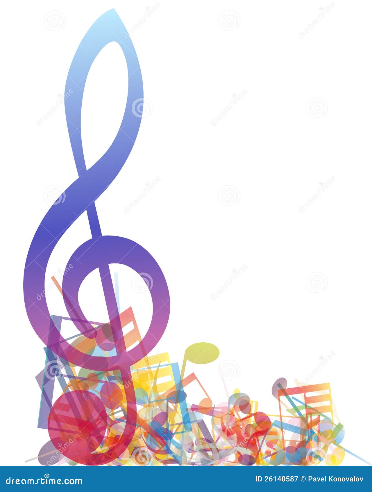 Notes Musicales Multicolores Illustration de Vecteur - Illustration du ...