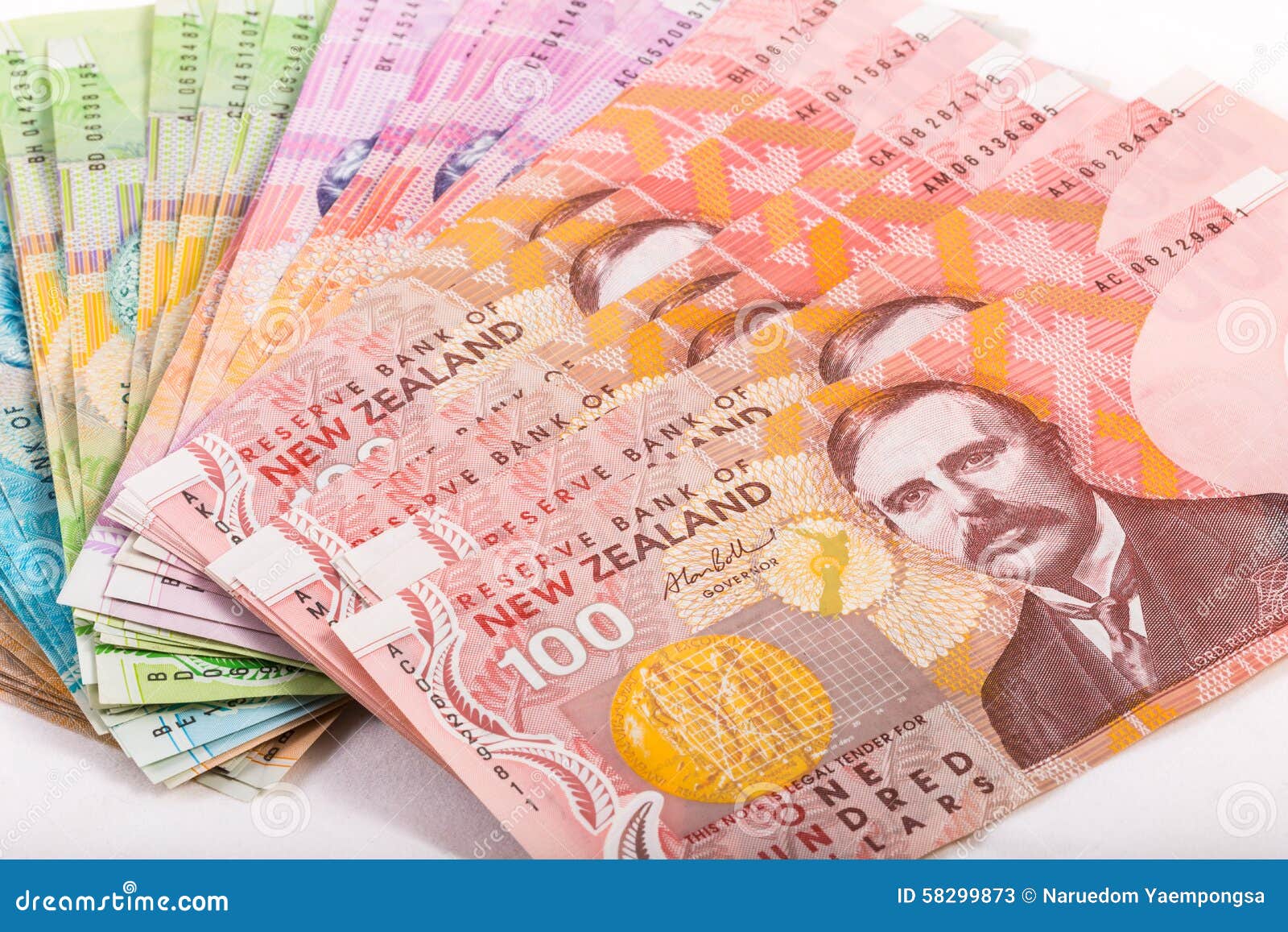 Notes in New Zealand Currency Stock Image - Image of paper, banknote ...