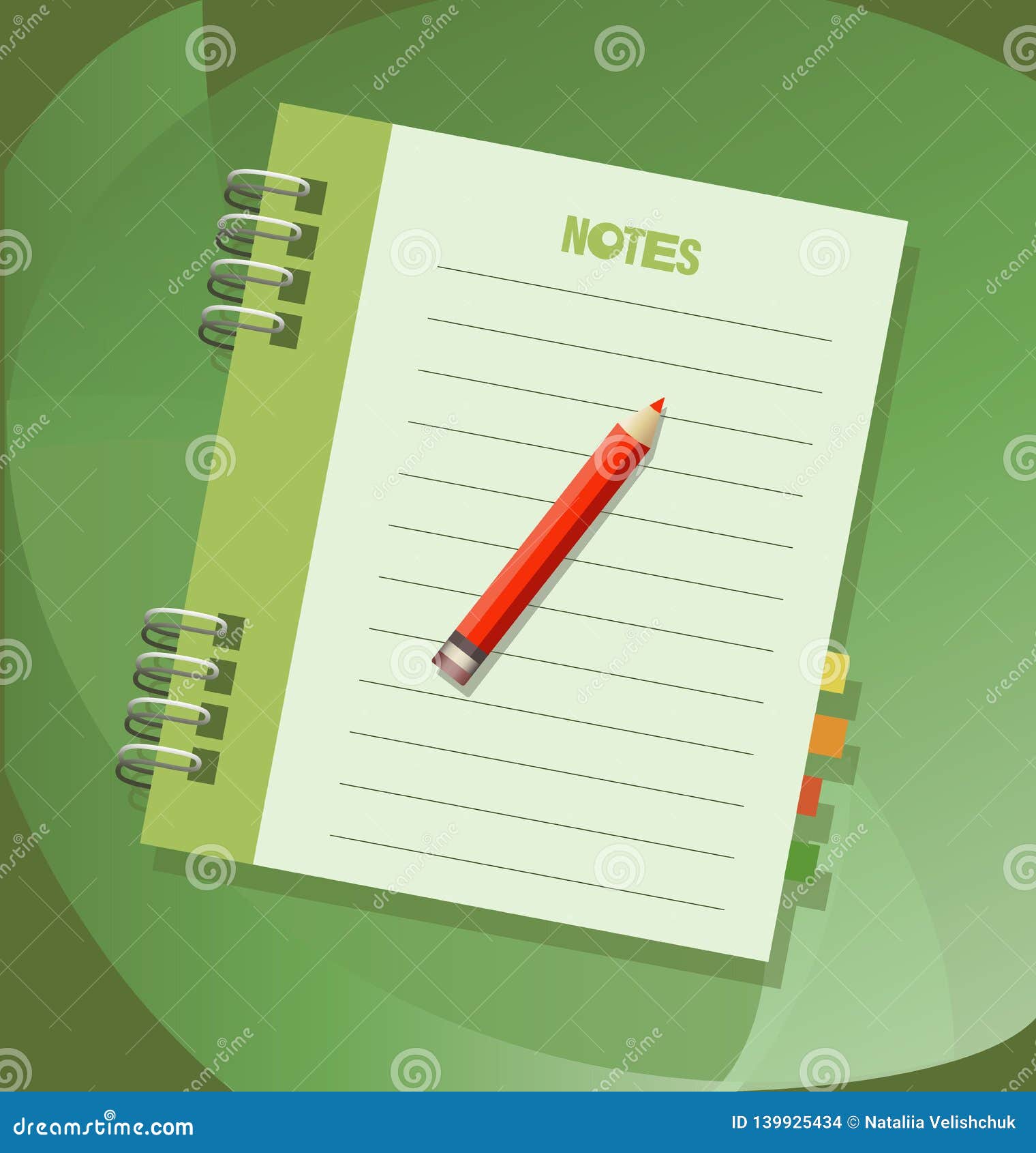 Notes. Notebook. Icon, Emblem Stock Vector - Illustration of line ...