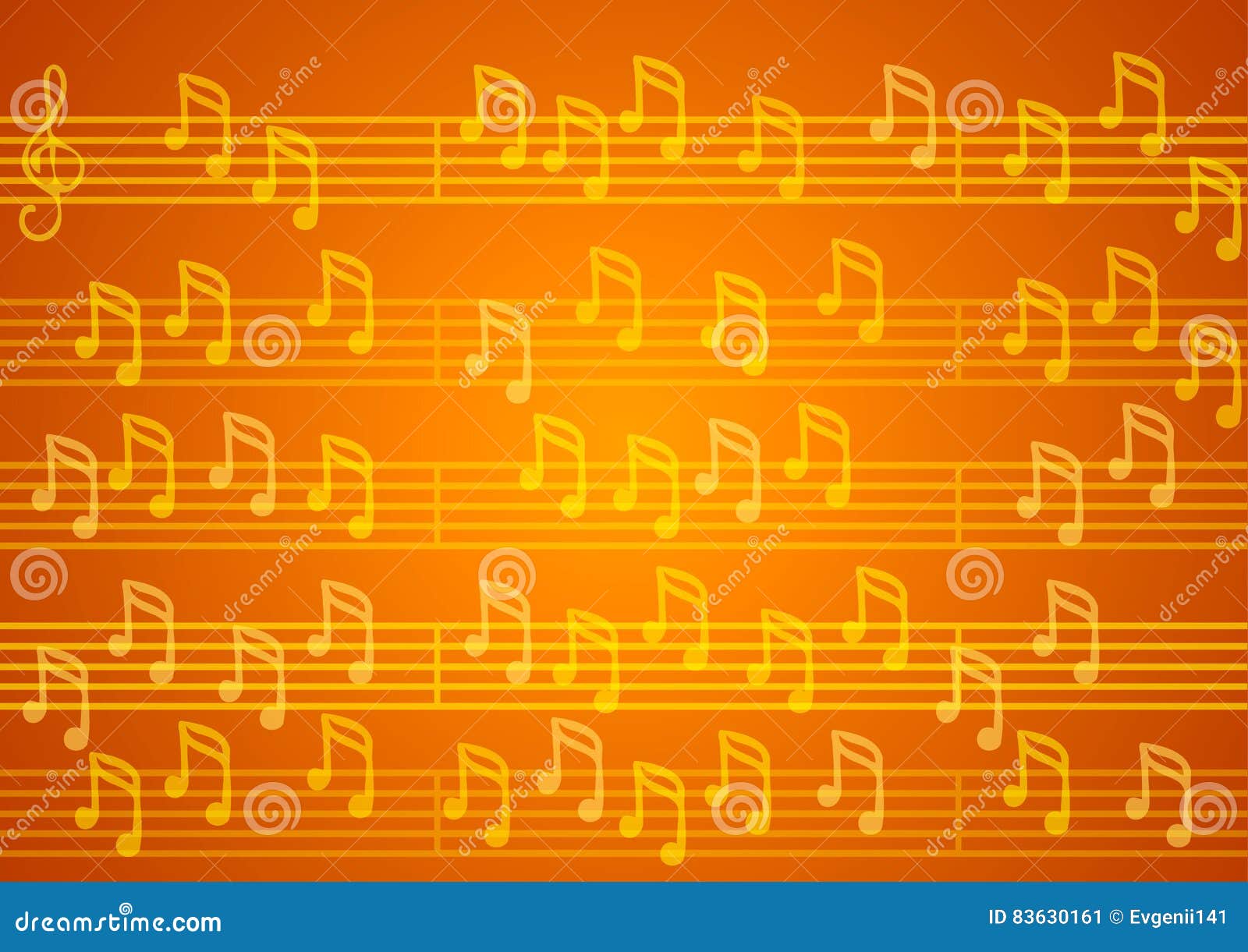 Notes on Orange Background. Stock Vector - Illustration of note ...