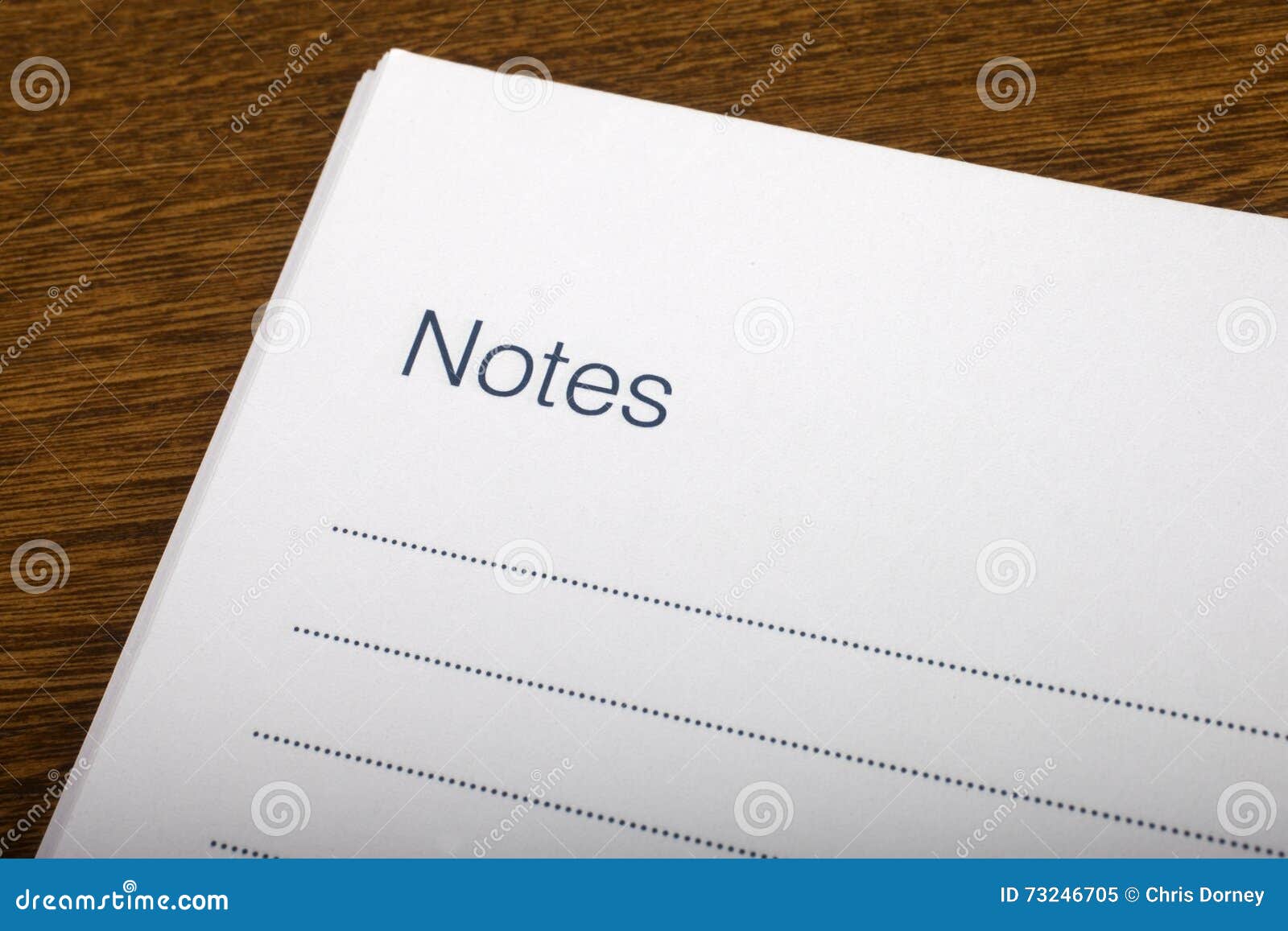 Notes Page in a Notebook stock image. Image of points - 73246705