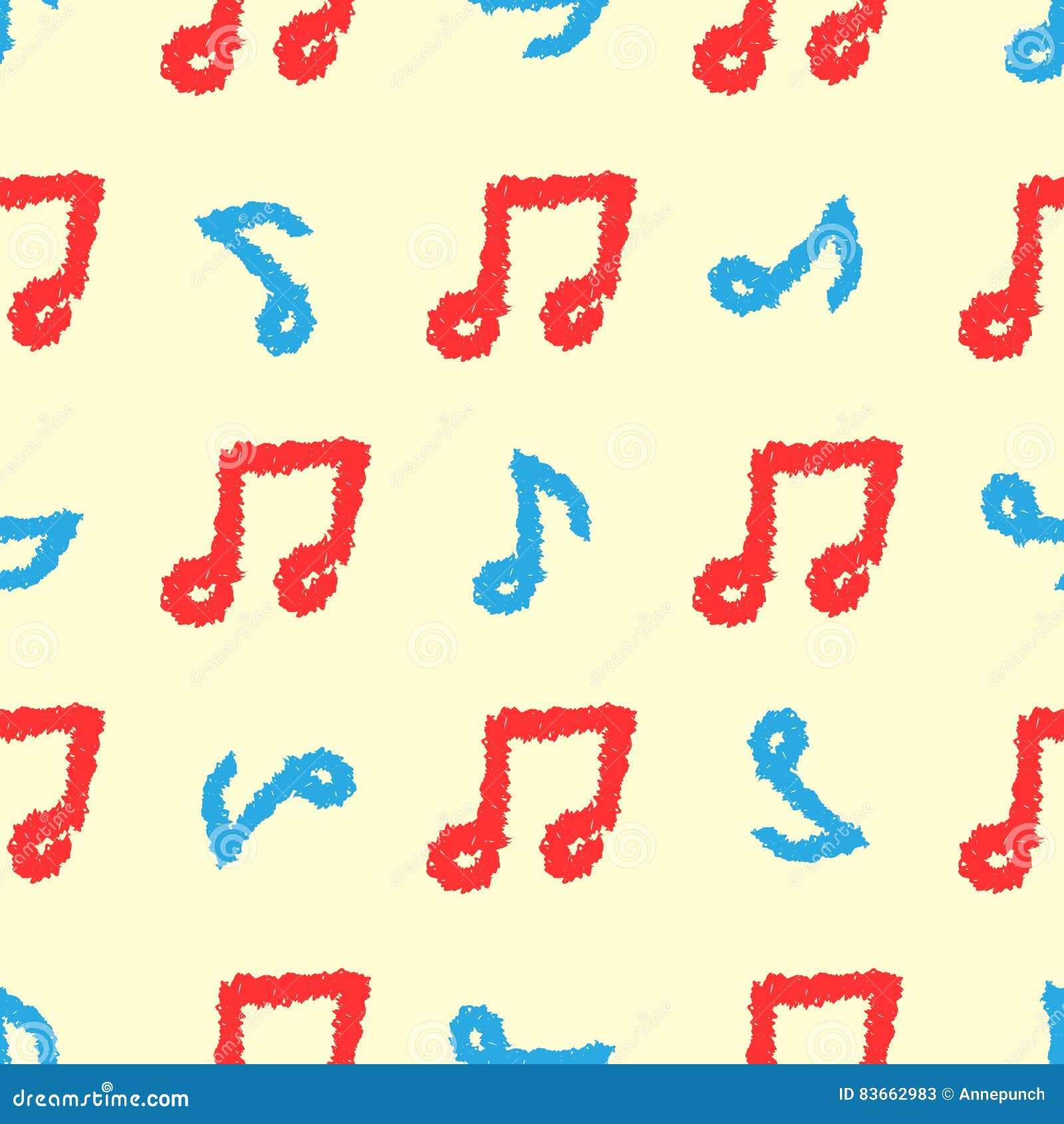 Notes Painted a Rough Brush. Seamless Pattern. Repeating Texture. Stock ...