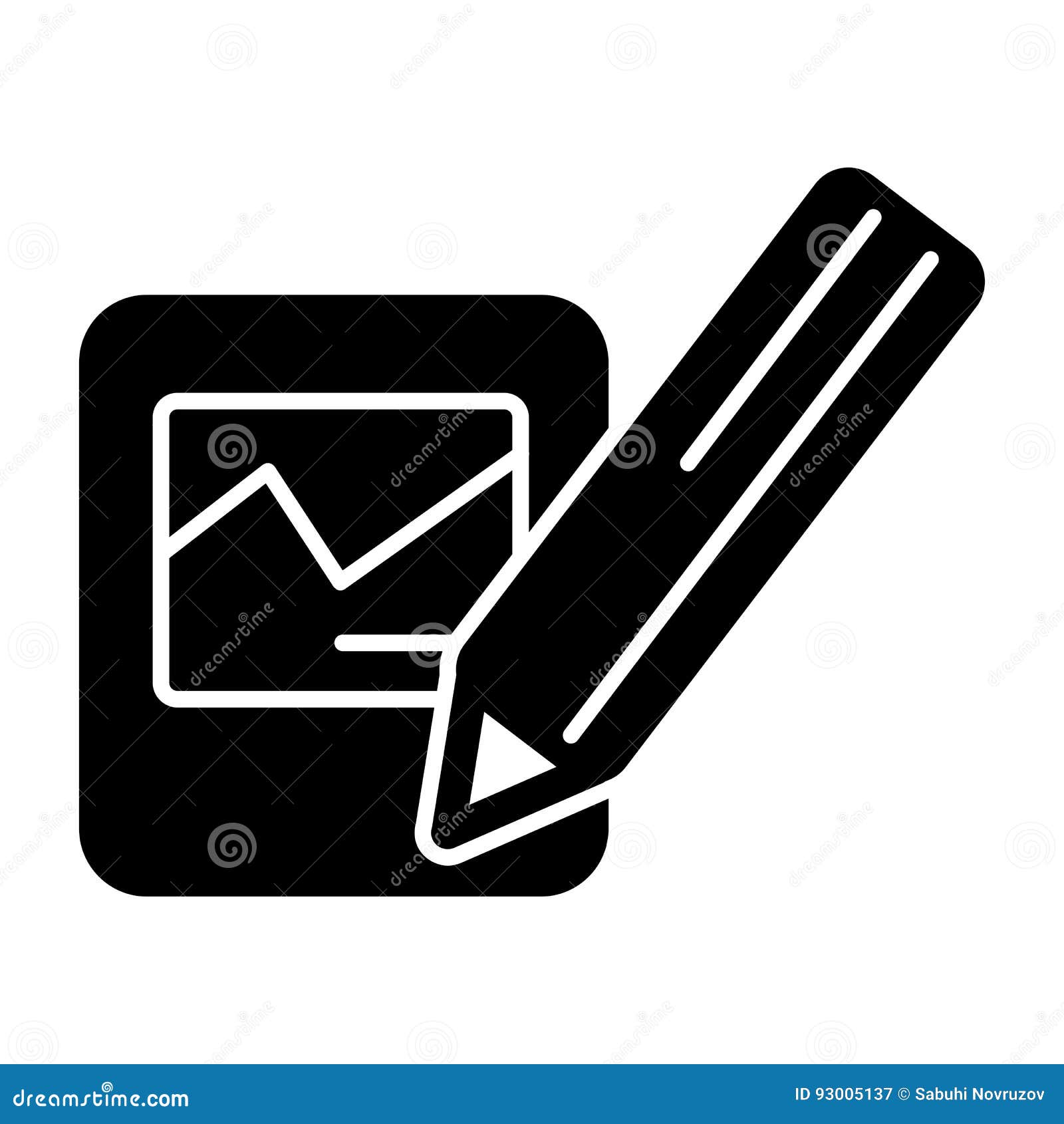 Notes and Pan Vector Icon. Note Illustration. Solid Linear Business ...