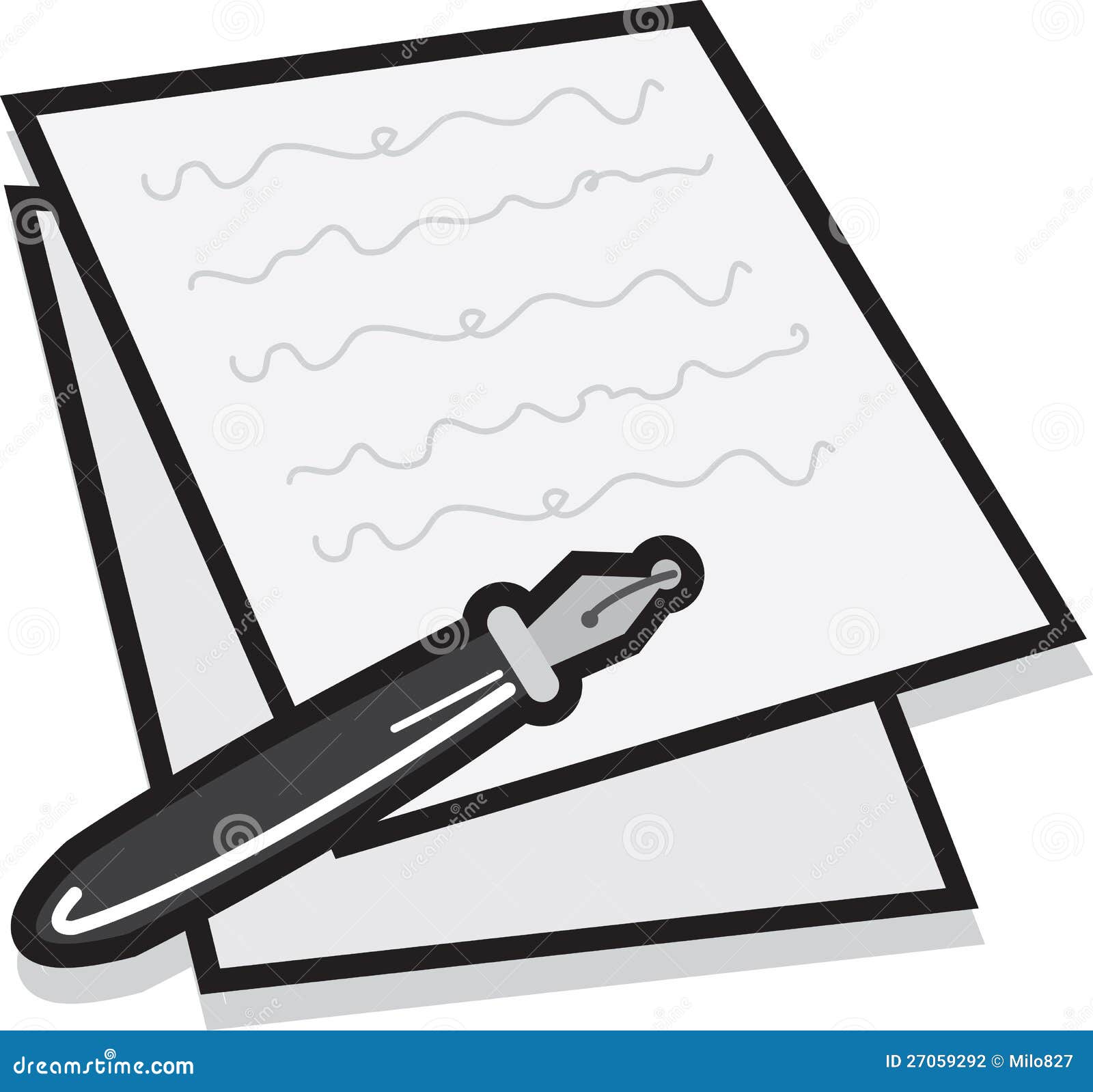 Notes and Pen stock vector. Illustration of clean, isolated - 27059292