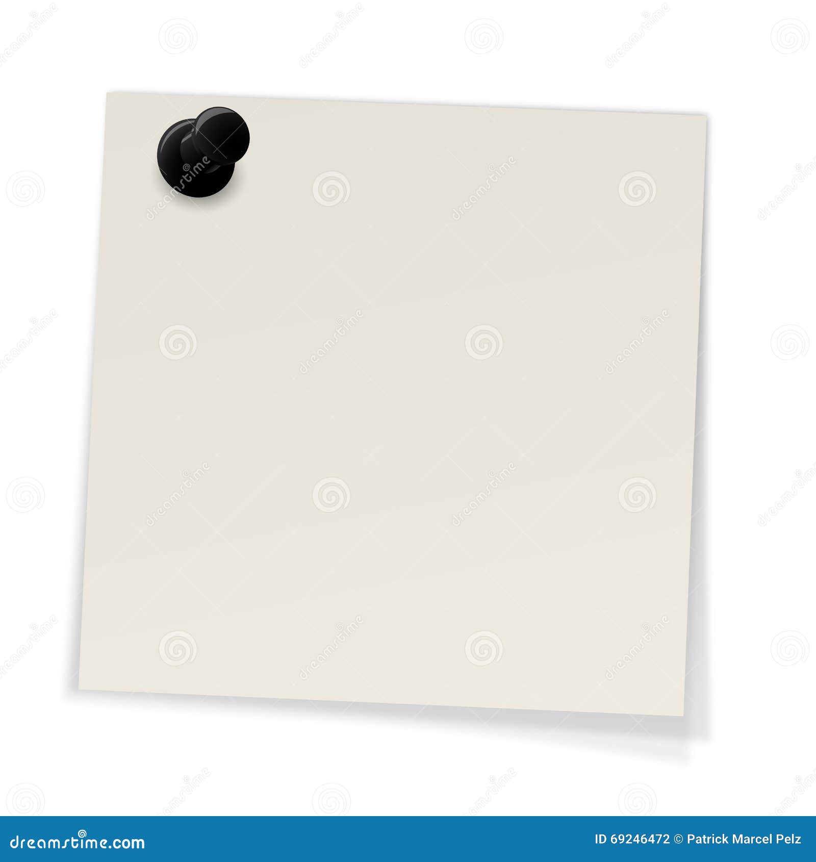 Notes with pin stock vector. Illustration of postit, paper - 69246472