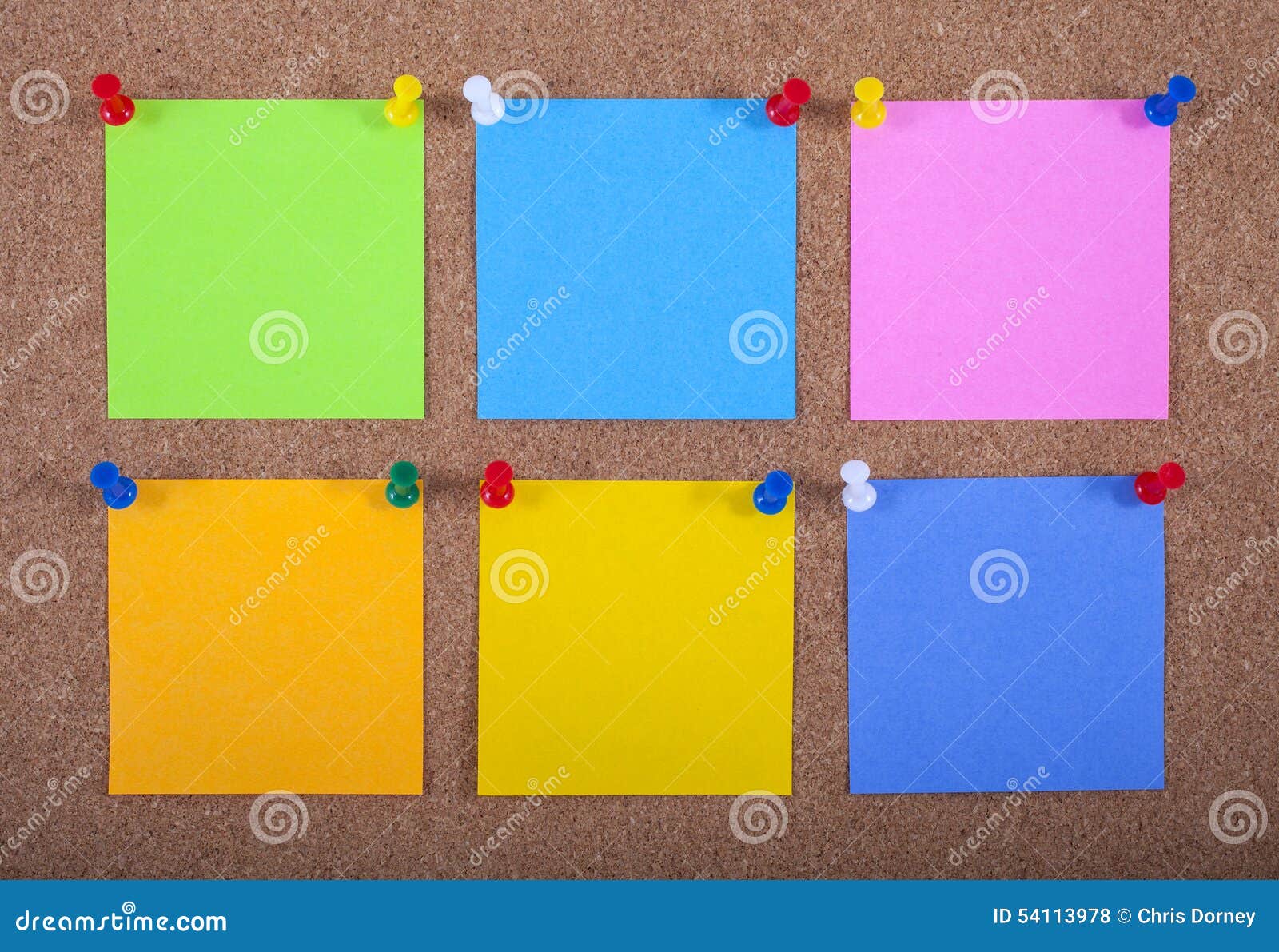 Notes Pinned Onto a Noticeboard Stock Photo - Image of attached ...