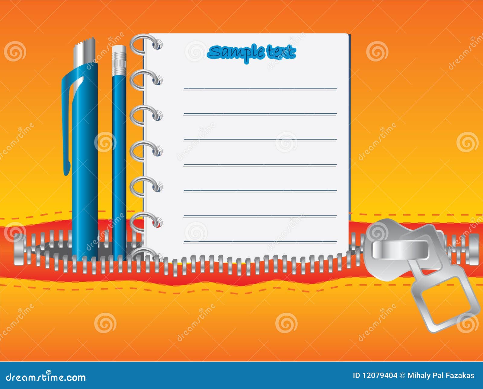 Notes in pocket stock vector. Illustration of blank, concept - 12079404