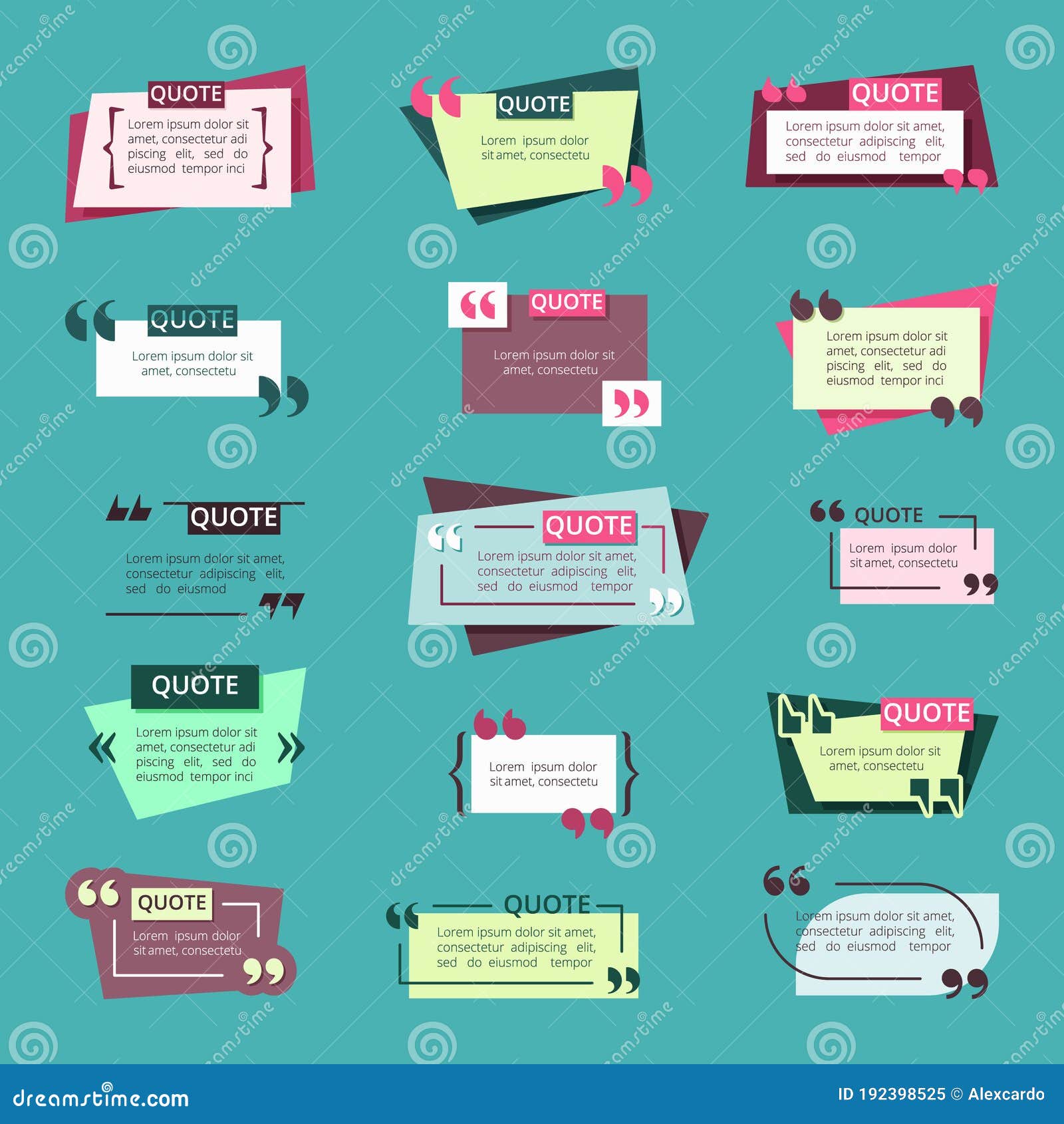 Notes Quotes Template Large Set. Wise Comments Poster Framework ...