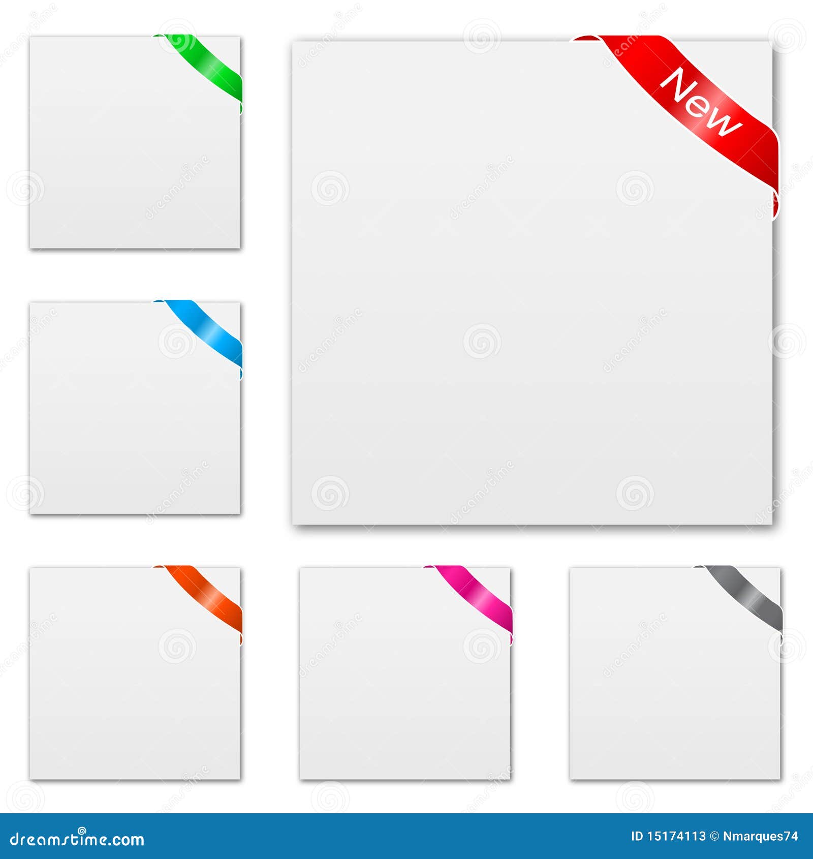 Notes with Ribbons stock vector. Illustration of announcement - 15174113