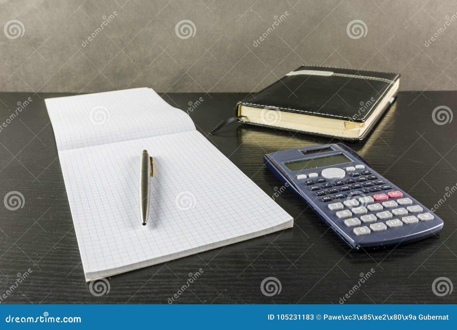 Notes for Saving Calculation Results from the Calculator. Stock Image ...