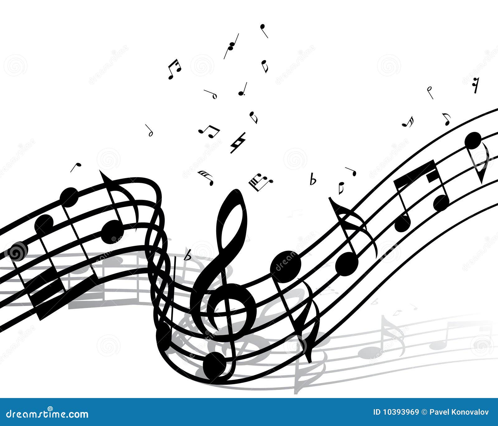 Notes staff stock vector. Illustration of design, isolated - 10393969