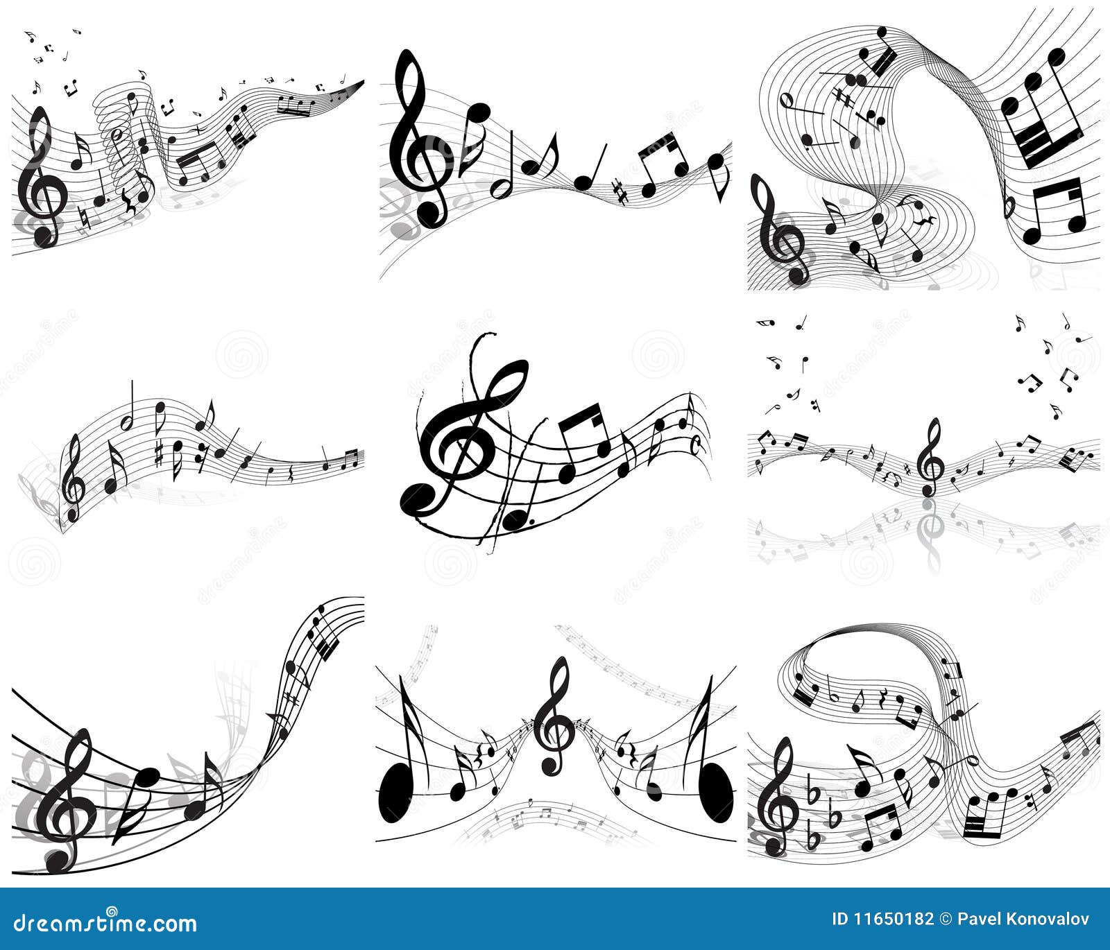 Notes staff stock vector. Illustration of curve, beautiful - 11650182