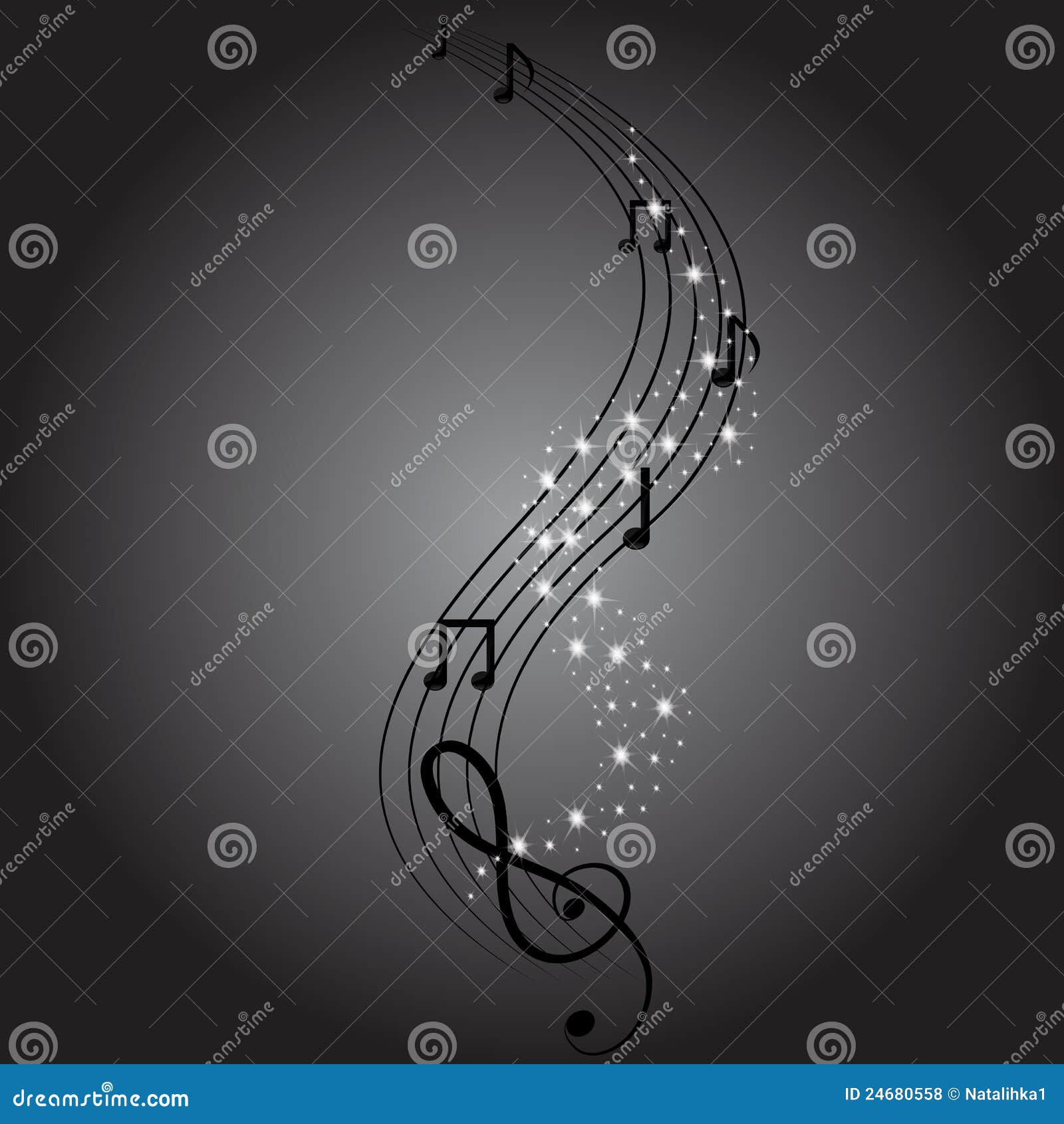 Notes staff stock illustration. Illustration of decorative - 24680558