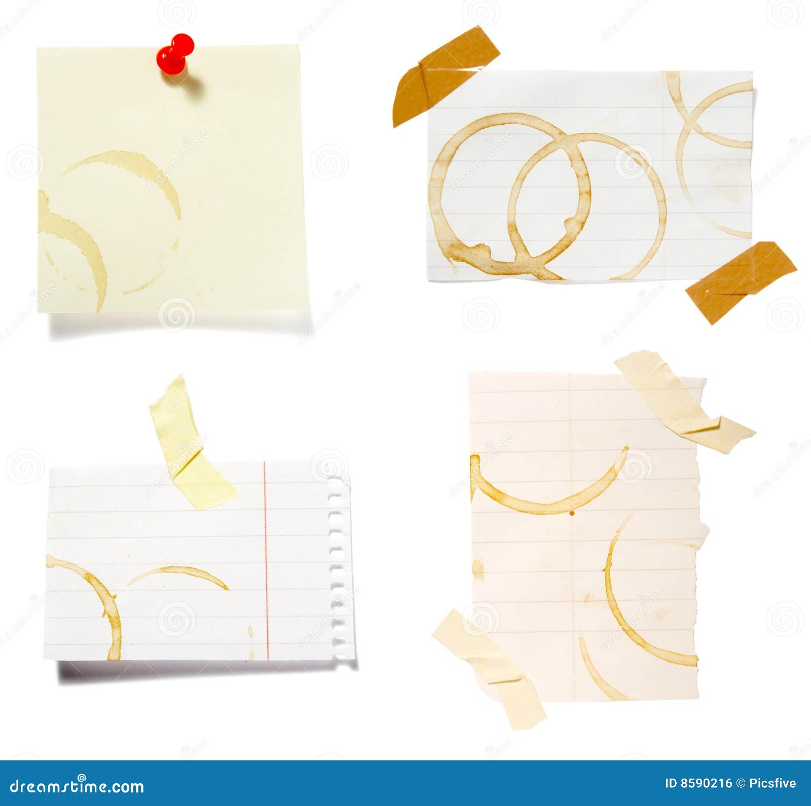 Notes with stains stock photo. Image of cafe, grunge, mark - 8590216