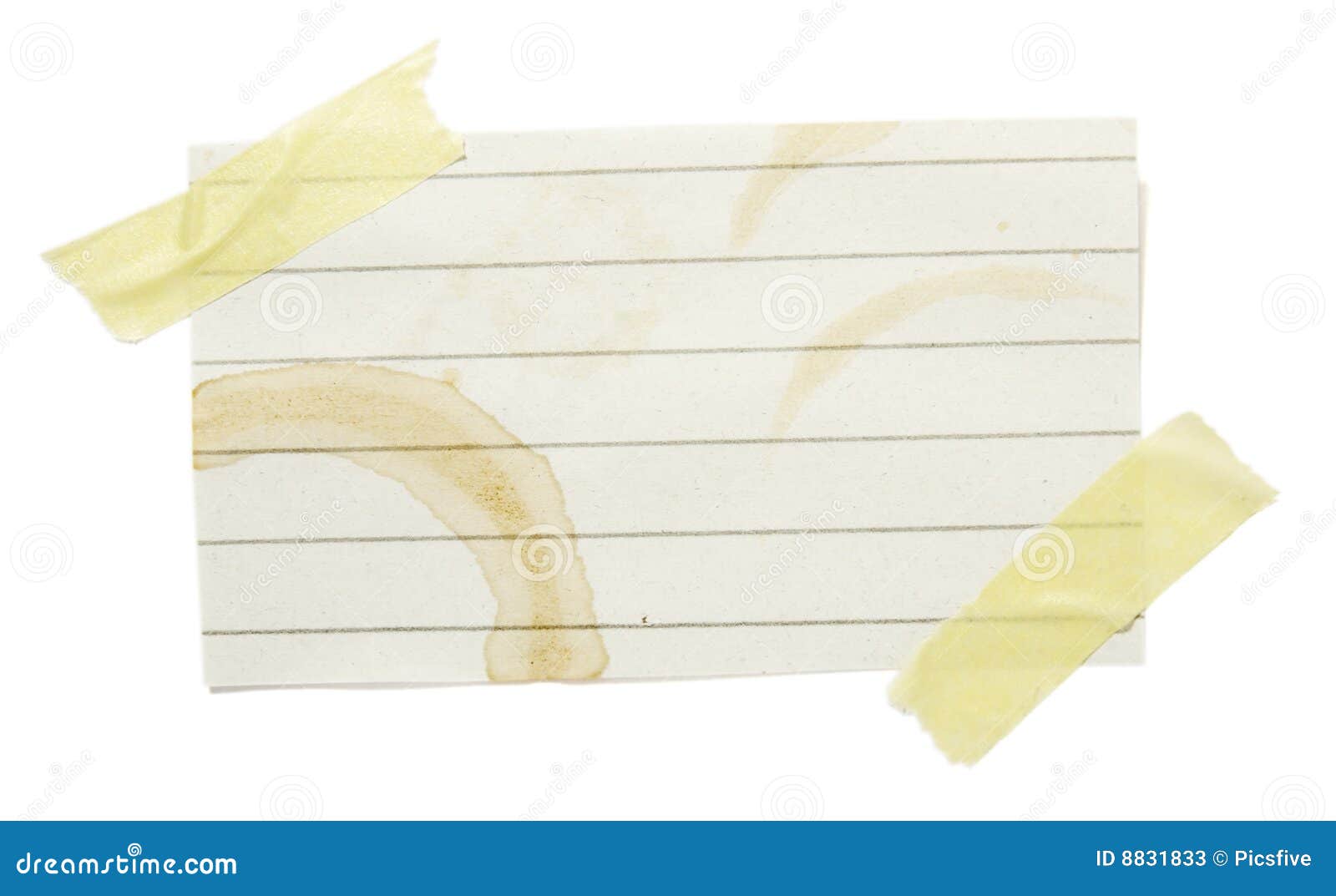 Notes with stains stock image. Image of note, notes, drink - 8831833