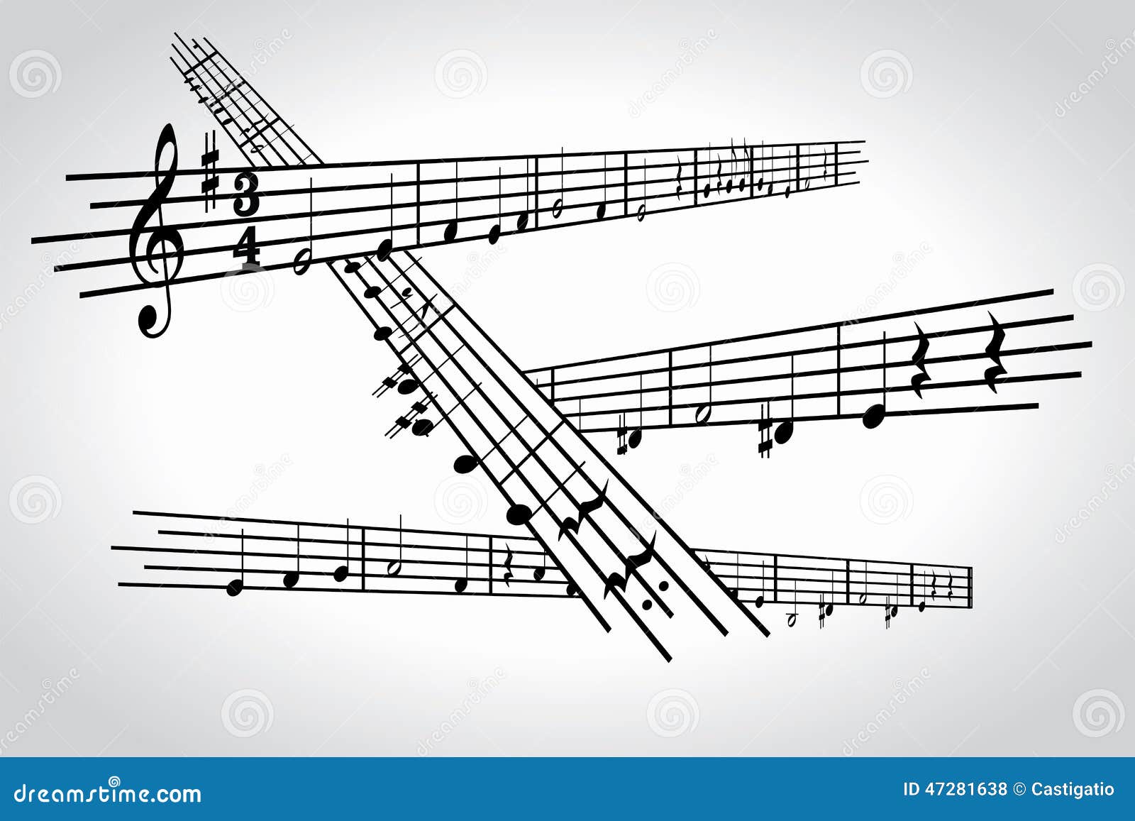 Notes, Stave, Treble Clef, Composition, Musical, Pattern Stock Vector ...
