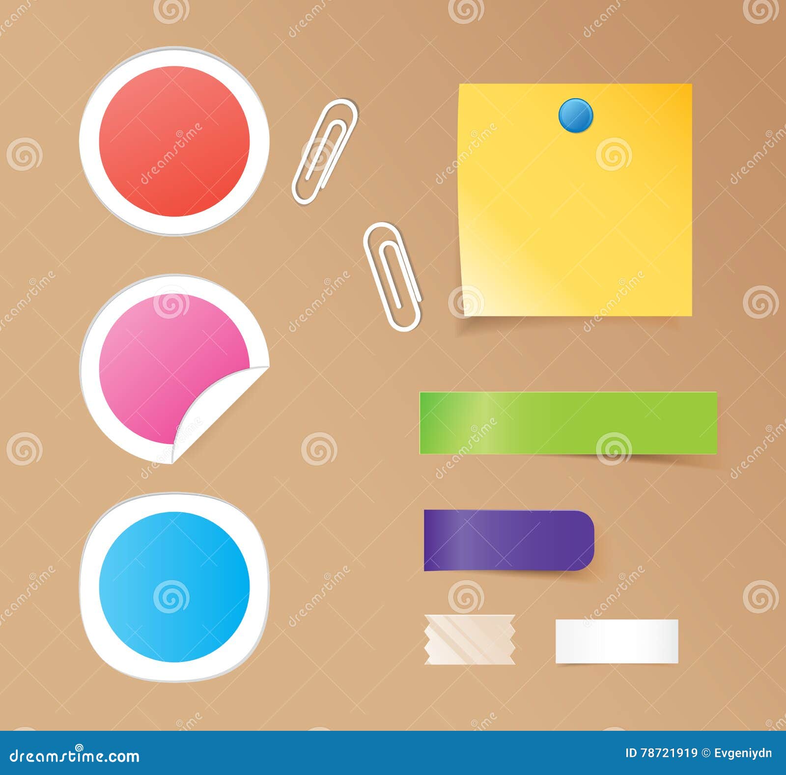 Notes, stickers. stock illustration. Illustration of purple - 78721919