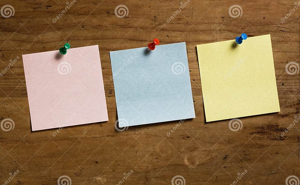 Notes with Tack stock photo. Image of isolated, office - 5364214