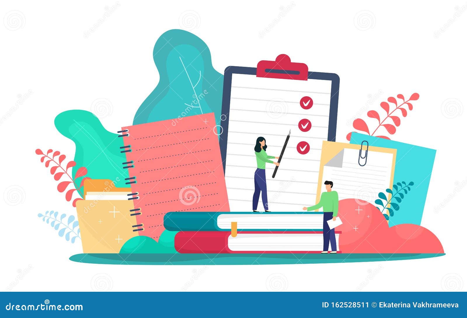 Notes Vector Concept Illustration. Stationery Forms for Diaries, Notes ...