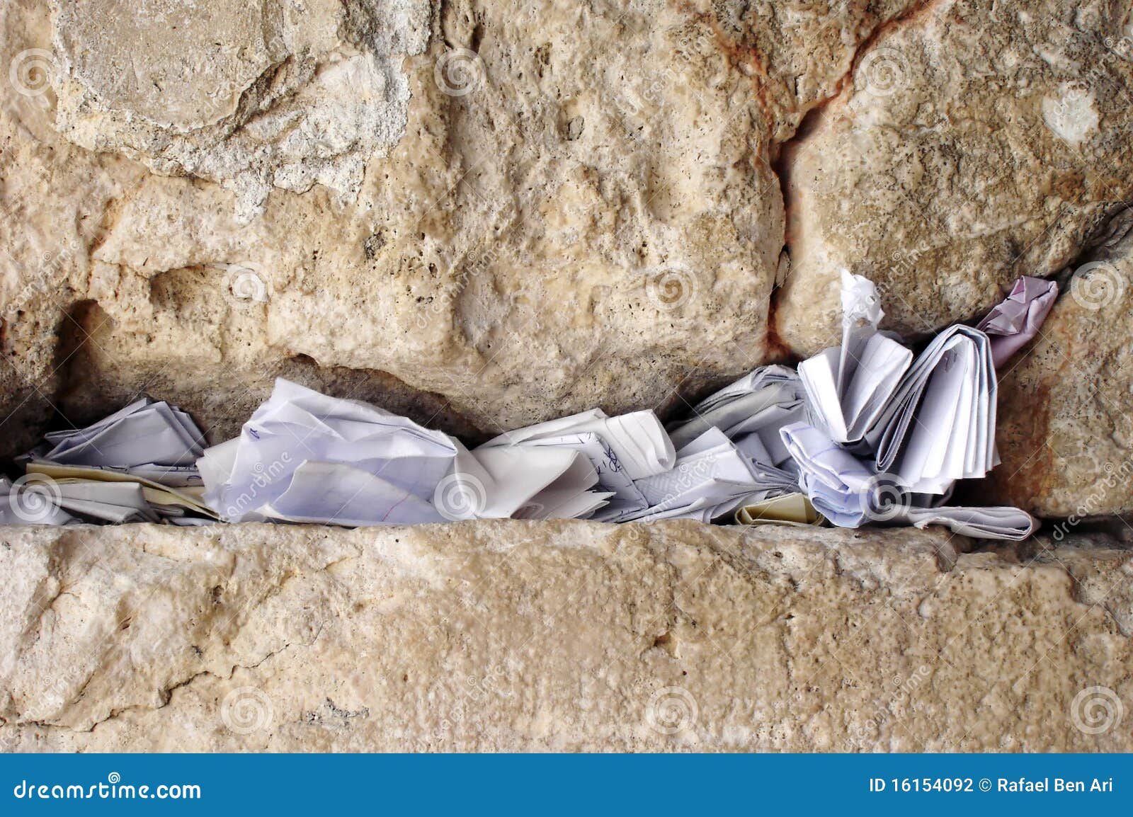 Notes in the Wailing Wall Israel Stock Photo - Image of judaic, holy ...