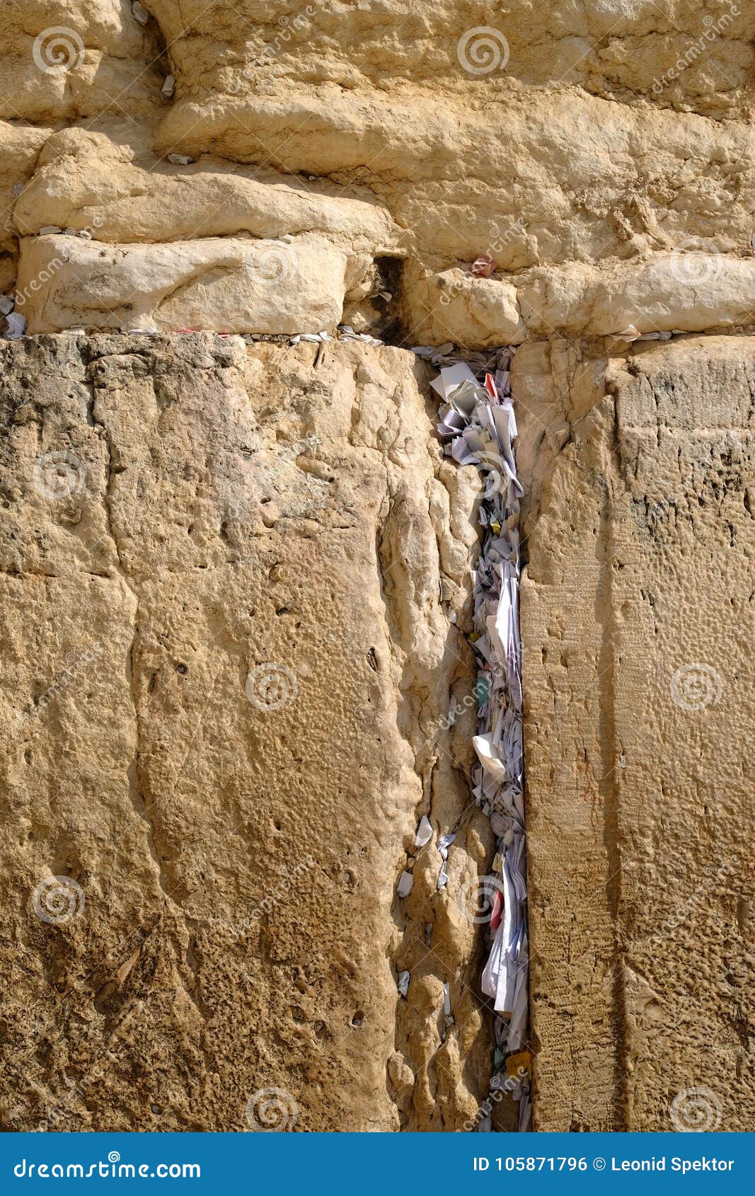 Notes In The Wailing Western Wall. Jerusalem Royalty-Free Stock ...
