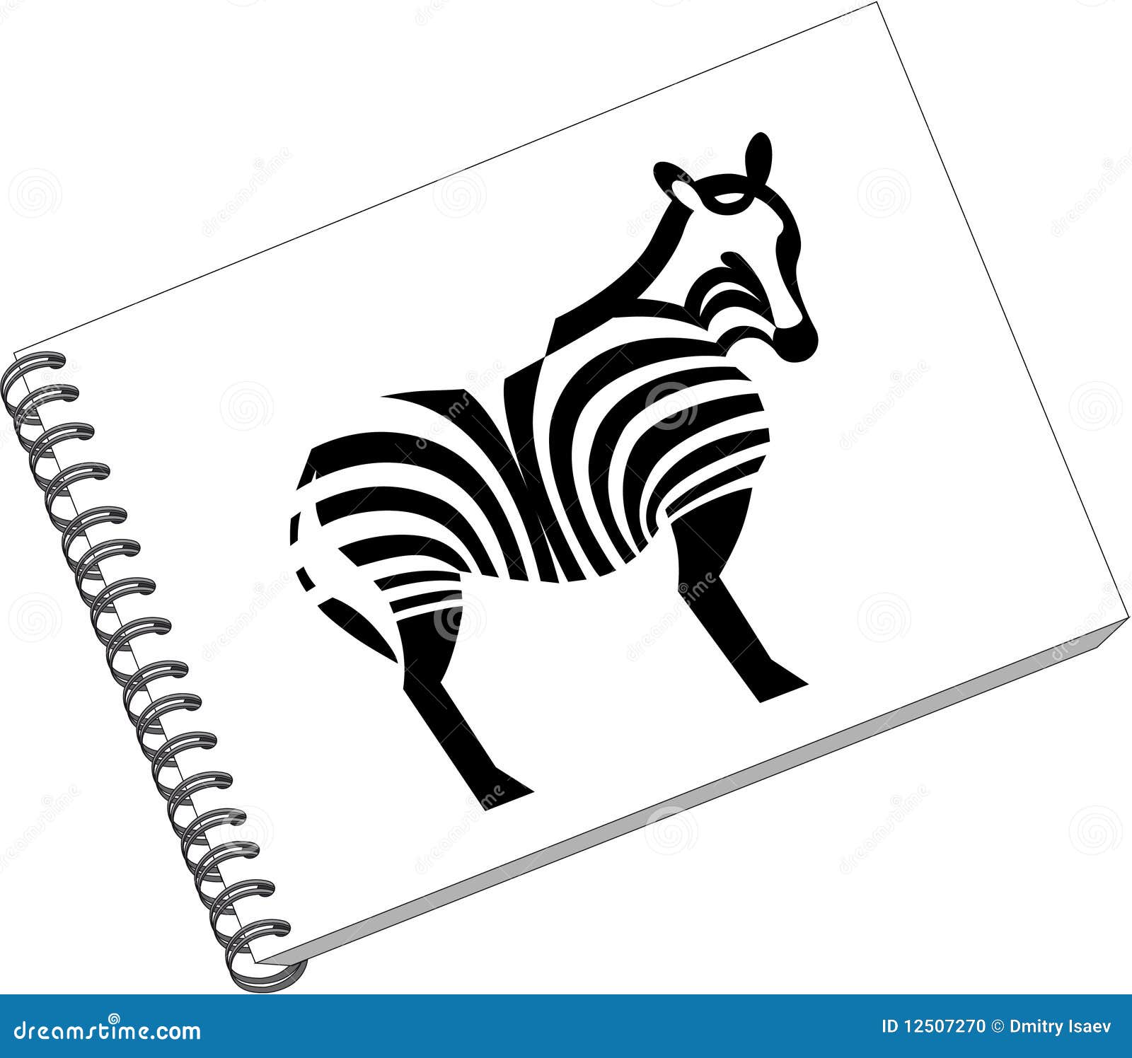 Notes with zebra 06 stock vector. Illustration of icon - 12507270