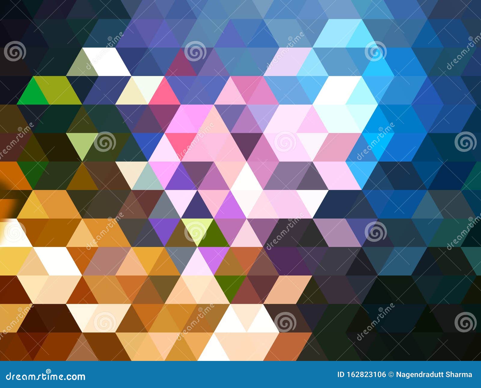 A Noteworthy Illustration of Handsome Geometric Pattern of Colorful ...