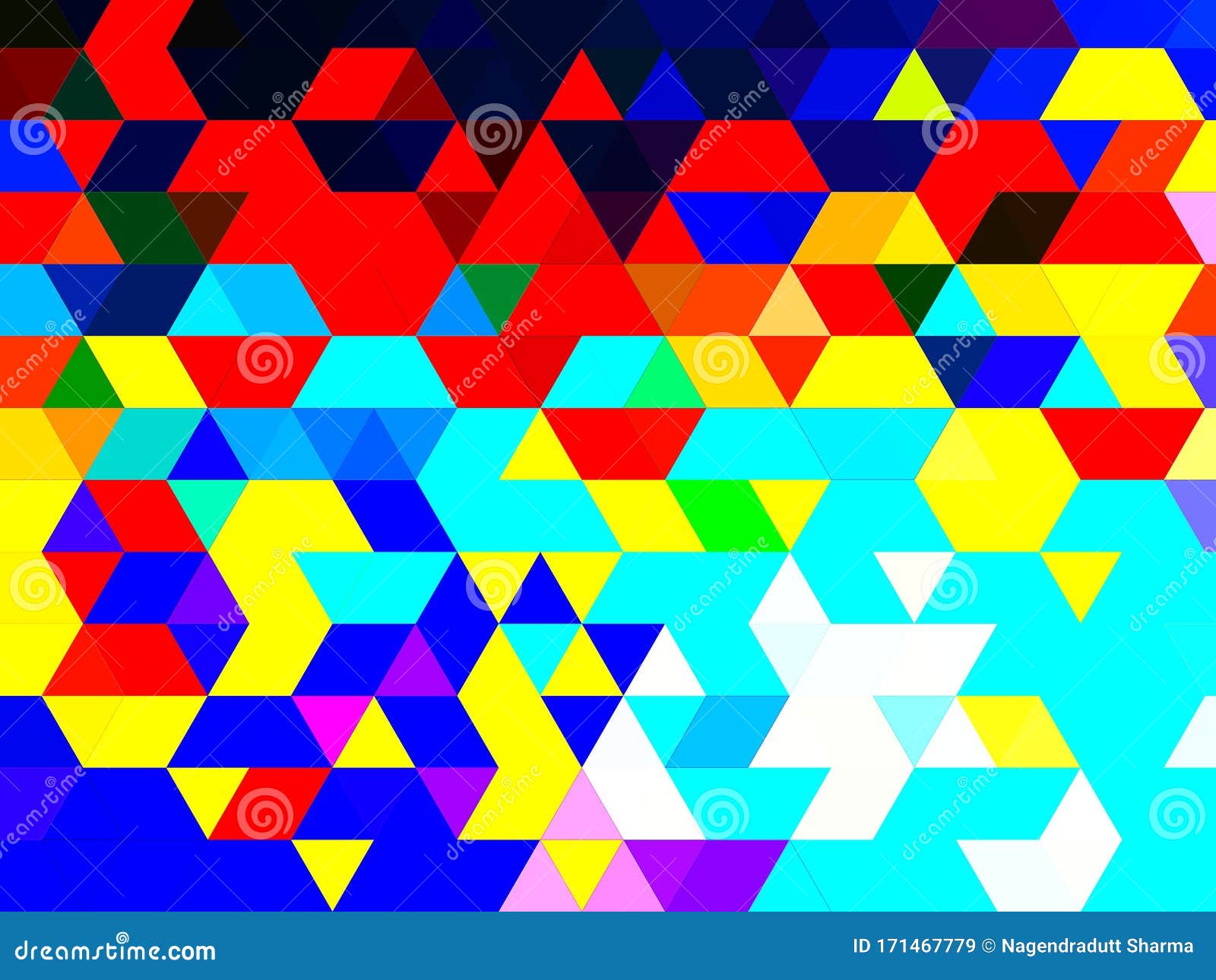 A Noteworthy Multi-colored Geometric Pattern of Triangles Stock ...