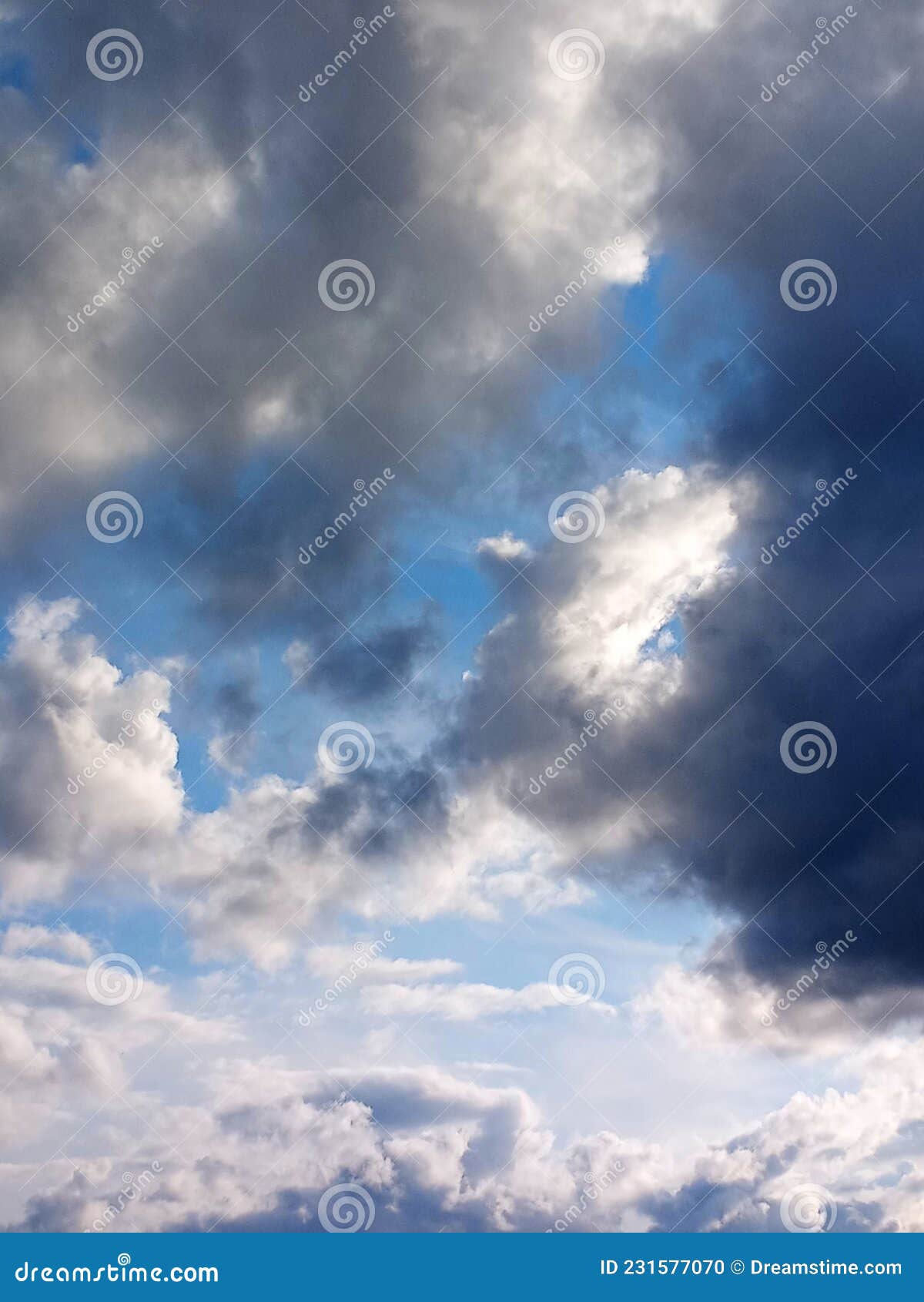 Nothing but blue skies. stock photo. Image of cumulus - 231577070