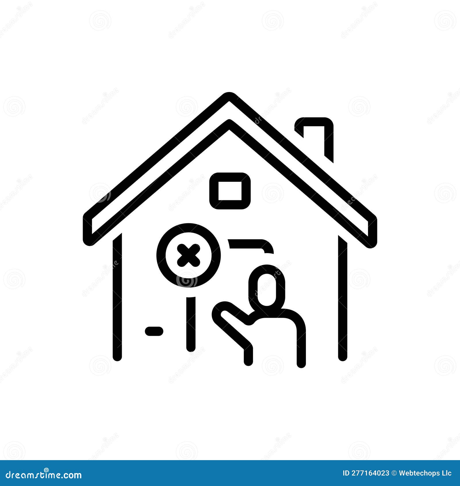 Black Line Icon for Nothing, House and Home Stock Vector - Illustration ...