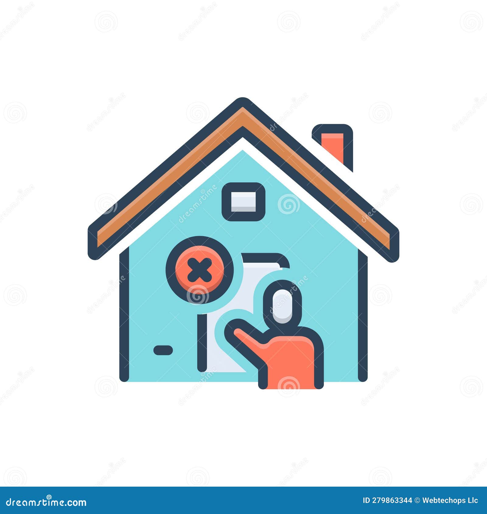 Color Illustration Icon for Nothing, House and Home Stock Illustration ...