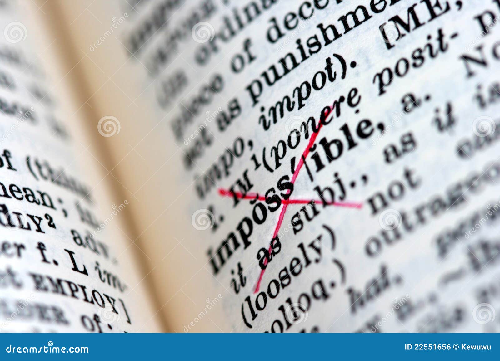 Nothing is impossible stock photo. Image of definition - 22551656