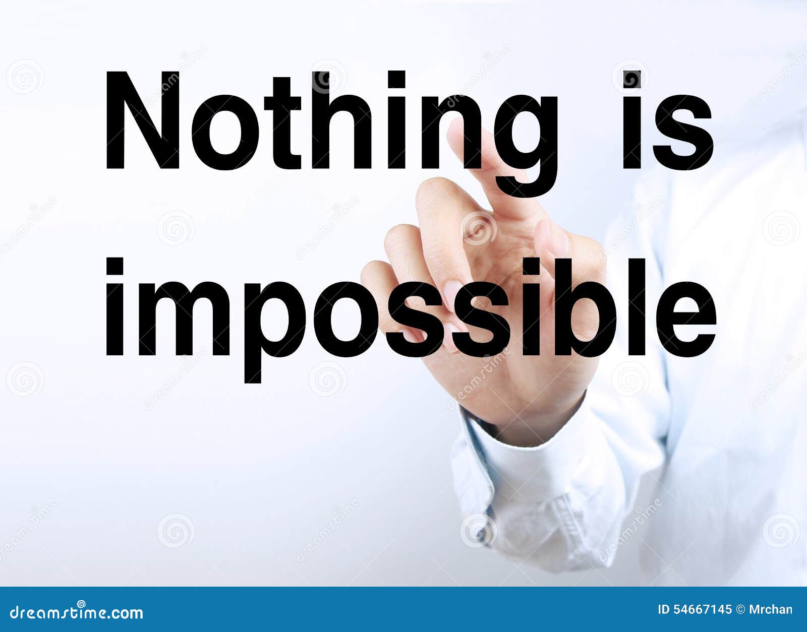 Nothing is impossible stock image. Image of determination - 54667145