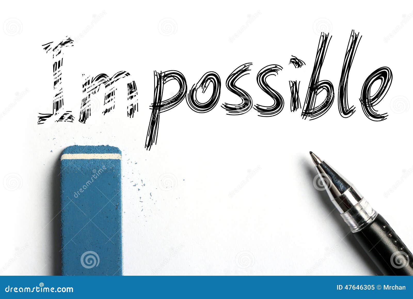 Nothing is Impossible stock image. Image of drawing, incentive - 47646305