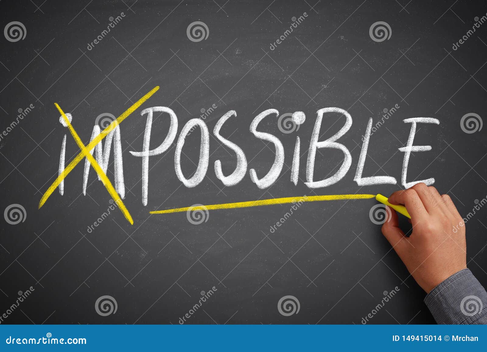 Nothing is impossible stock photo. Image of achievement - 149415014