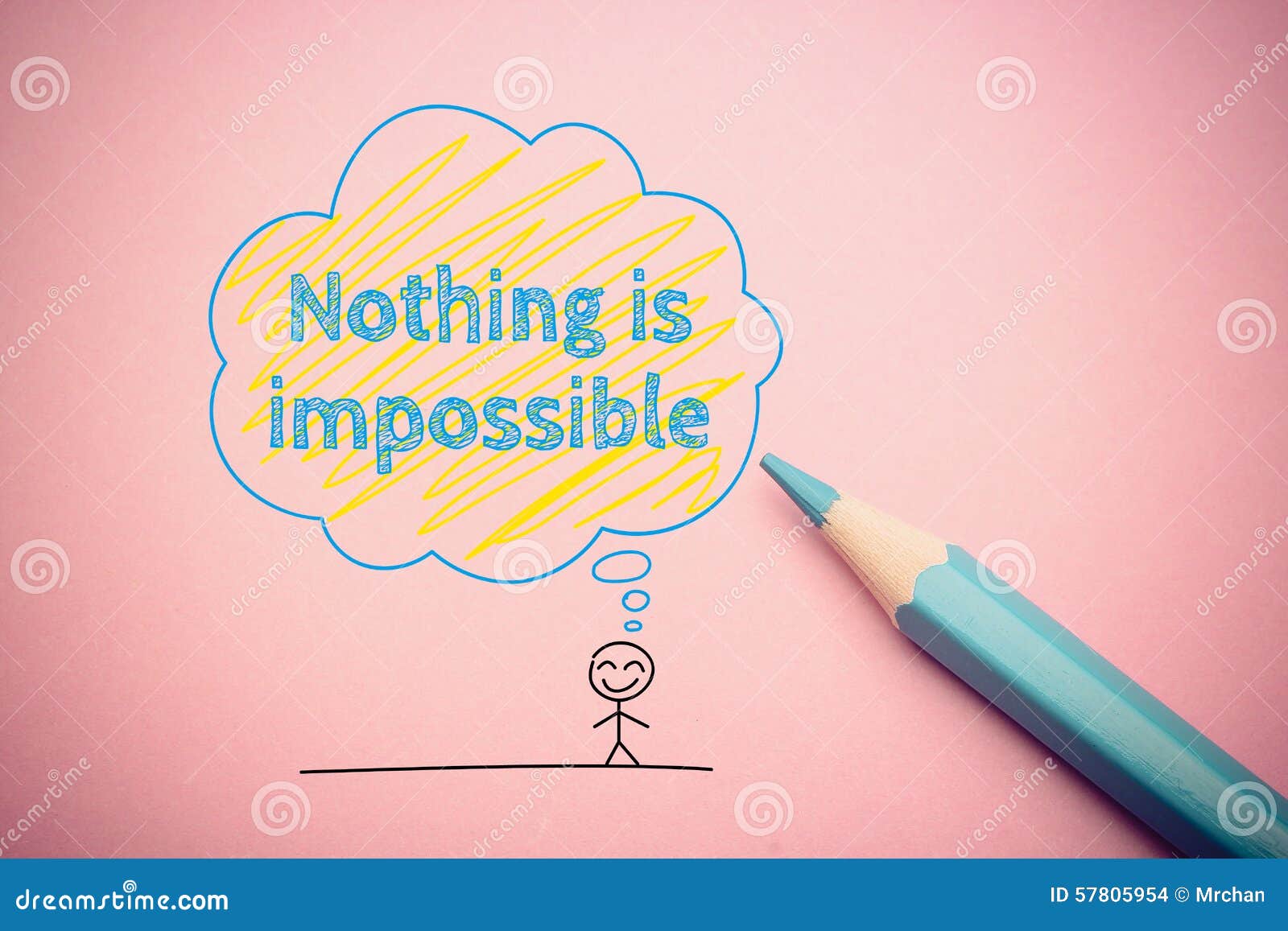 Nothing is impossible stock illustration. Illustration of motivation ...