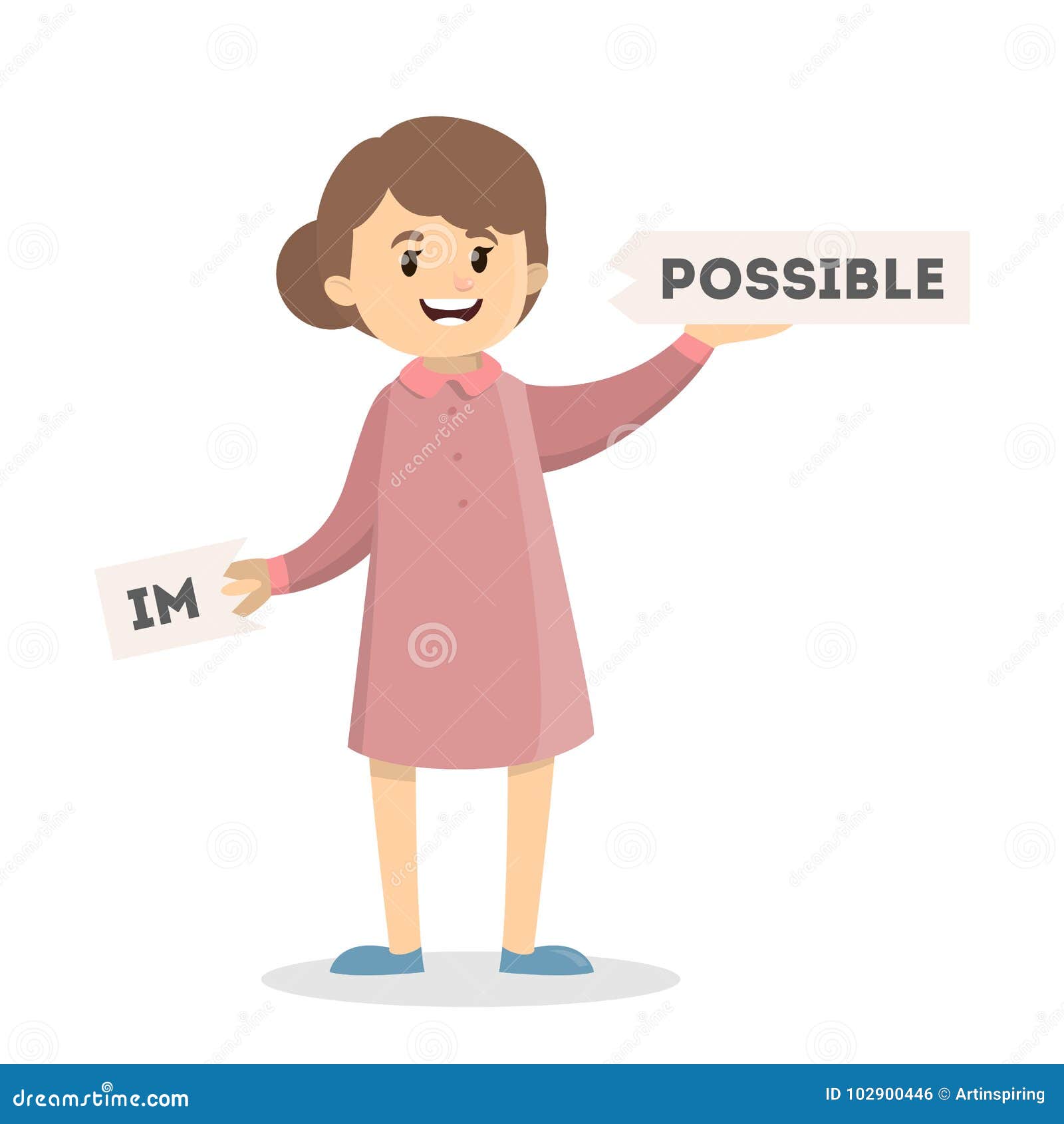Nothing is impossible. stock vector. Illustration of improve - 102900446