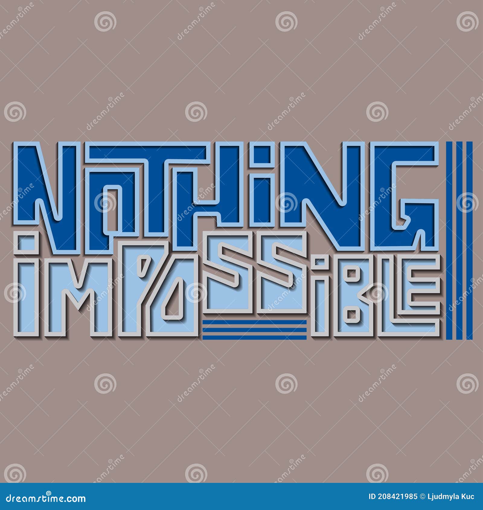 Nothing Impossible Vector Lettering Stock Vector - Illustration of ...