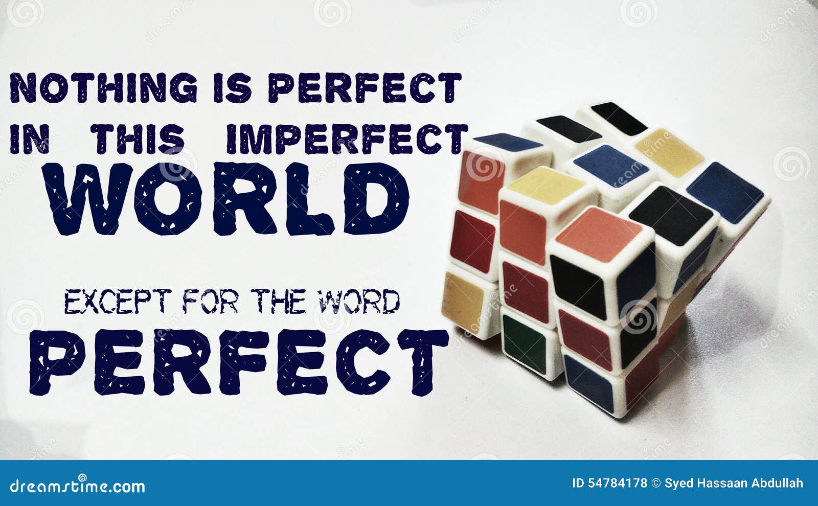 Nothing is Perfect editorial stock photo. Image of cube - 54784178