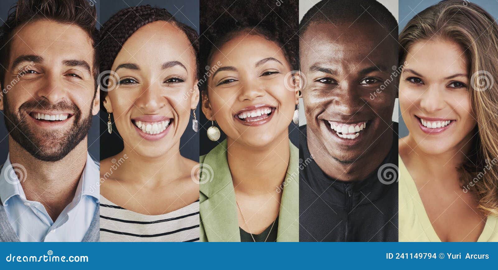 Nothing but a Series of Smiles. Composite Image of a Diverse Group of ...