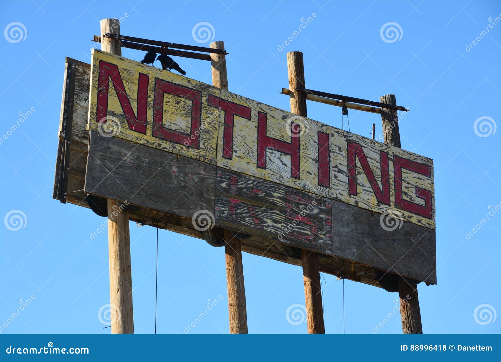 Nothing Sign on Rt 10 stock photo. Image of nicht, desert - 88996418