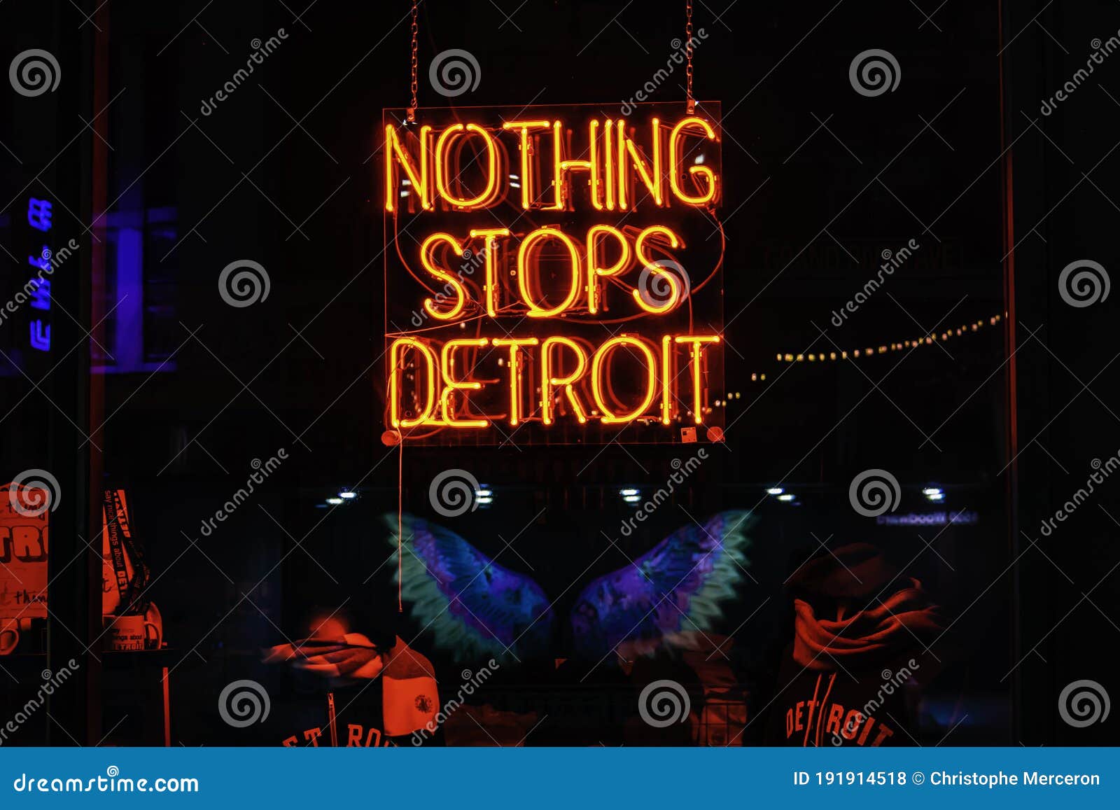 Nothing stops Detroit stock photo. Image of cityscape - 191914518