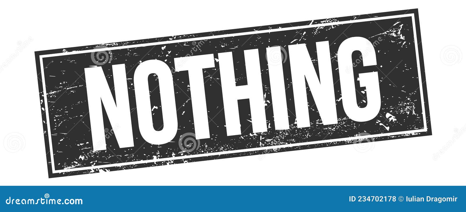 NOTHING Text on Black Grungy Rectangle Stamp Stock Illustration ...