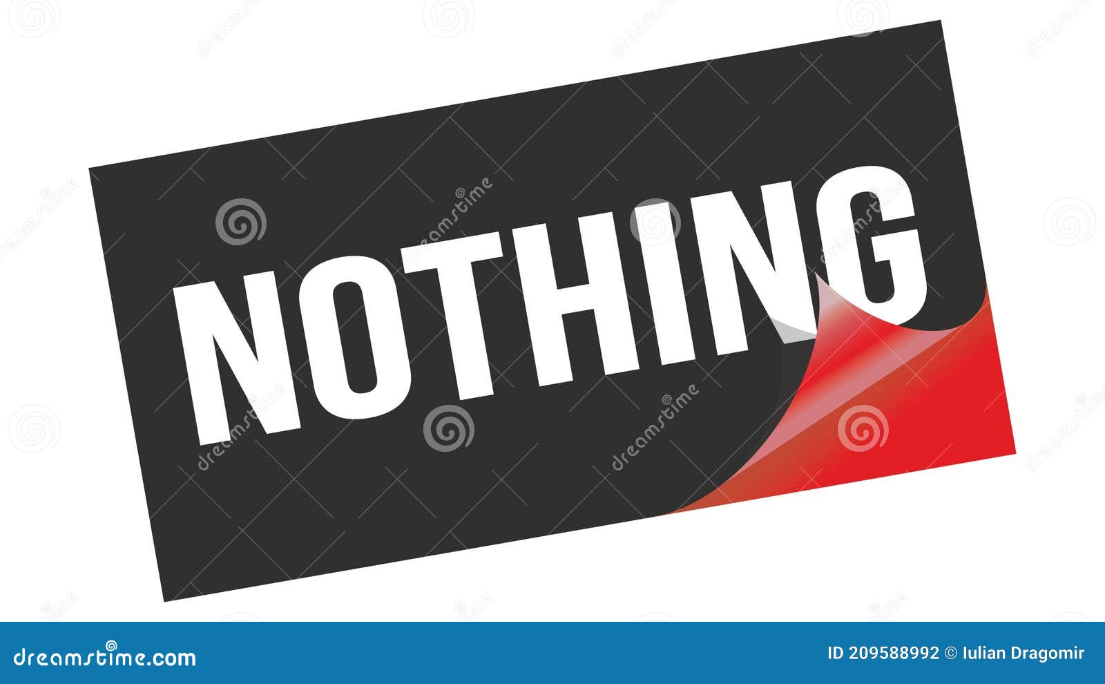 NOTHING Text on Black Red Sticker Stamp Stock Illustration ...