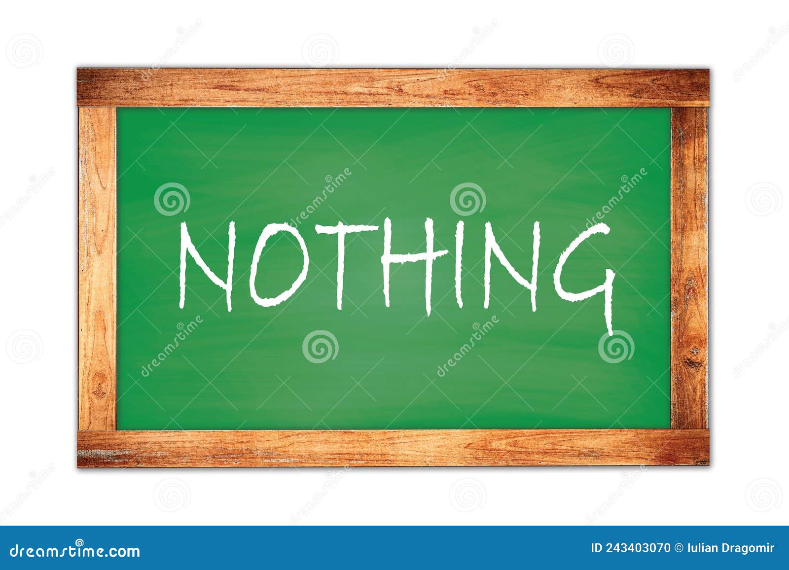 NOTHING Text Written on Green School Board Stock Illustration ...