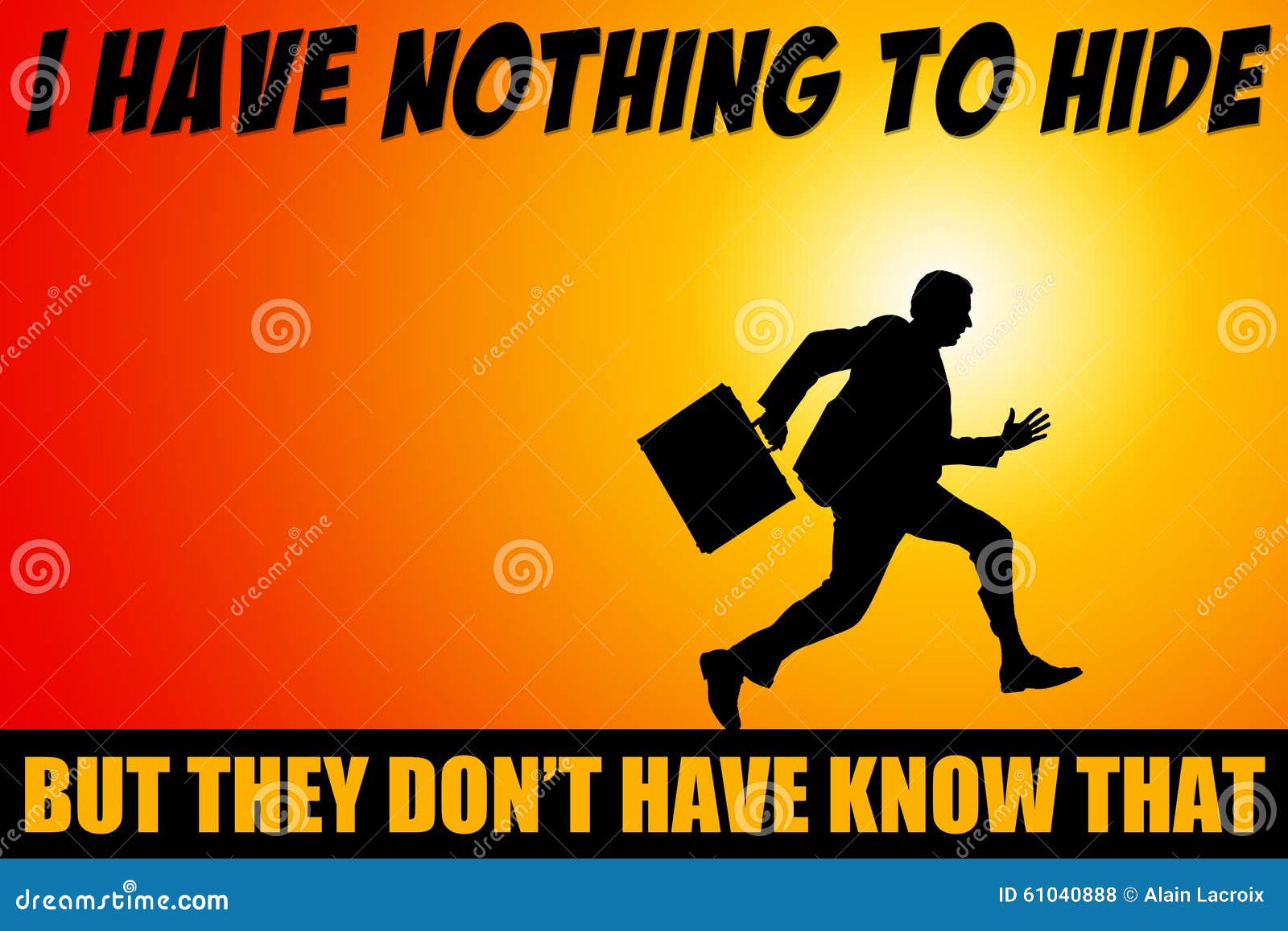 Nothing to hide stock illustration. Illustration of avoid - 61040888